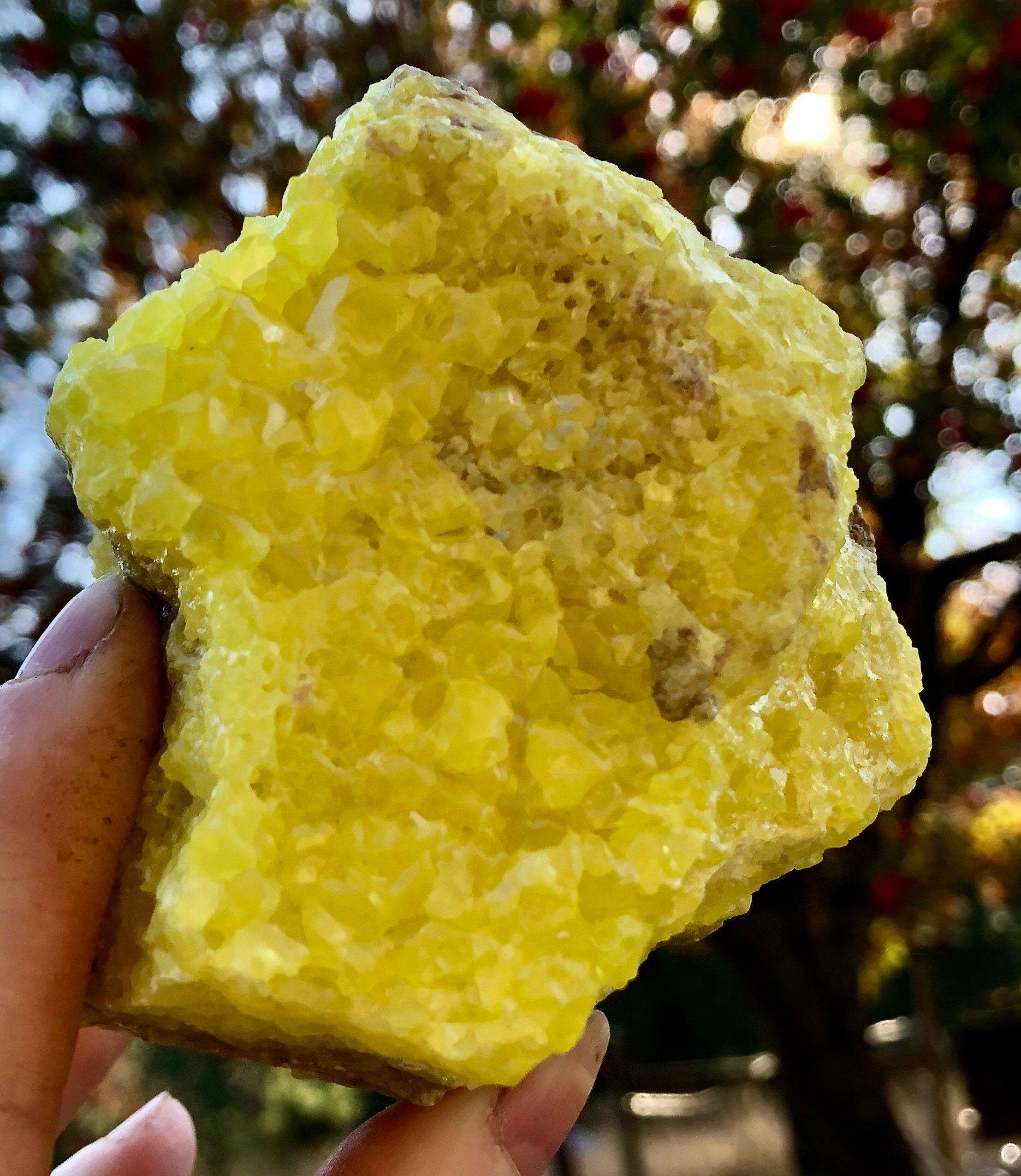 Large Yellow Sulfur or Sulphur Crystal Cluster Specimen