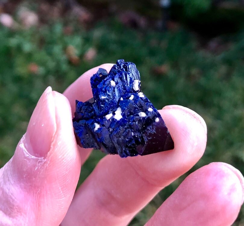AZURITE crystal cluster with great color and terminations