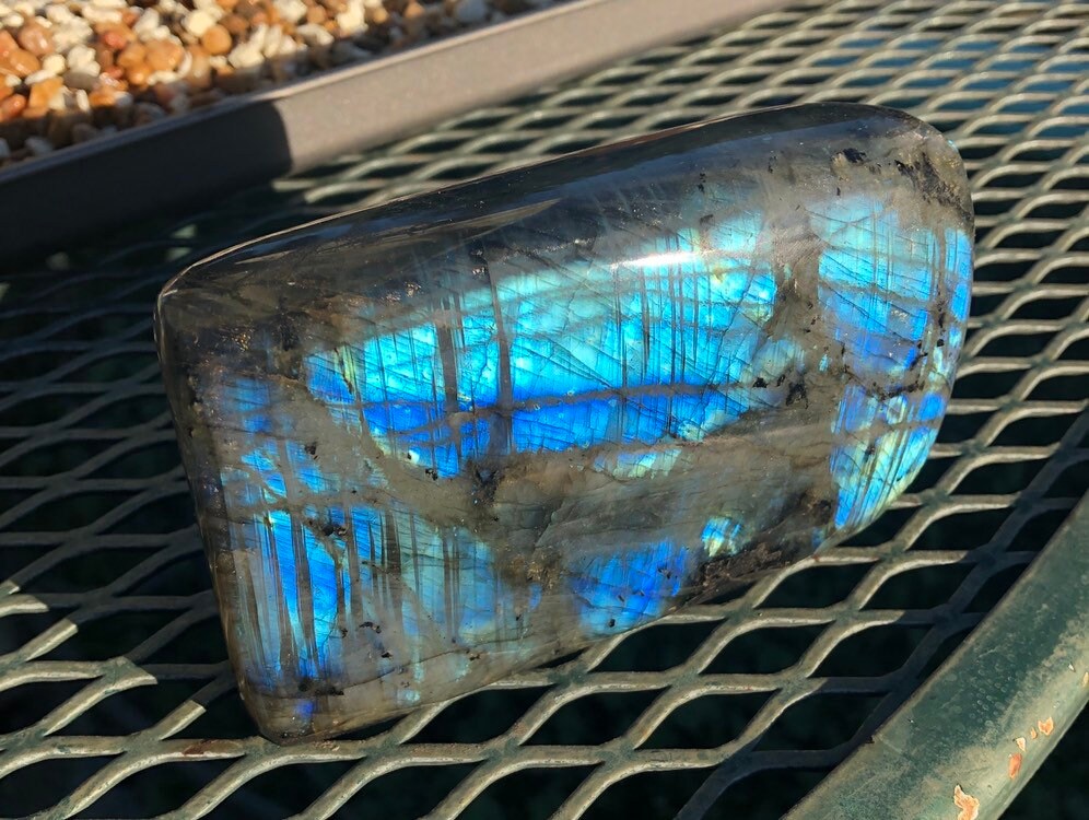 800g Spectralite Labradorite Polished Large Freeform Mineral Specimen