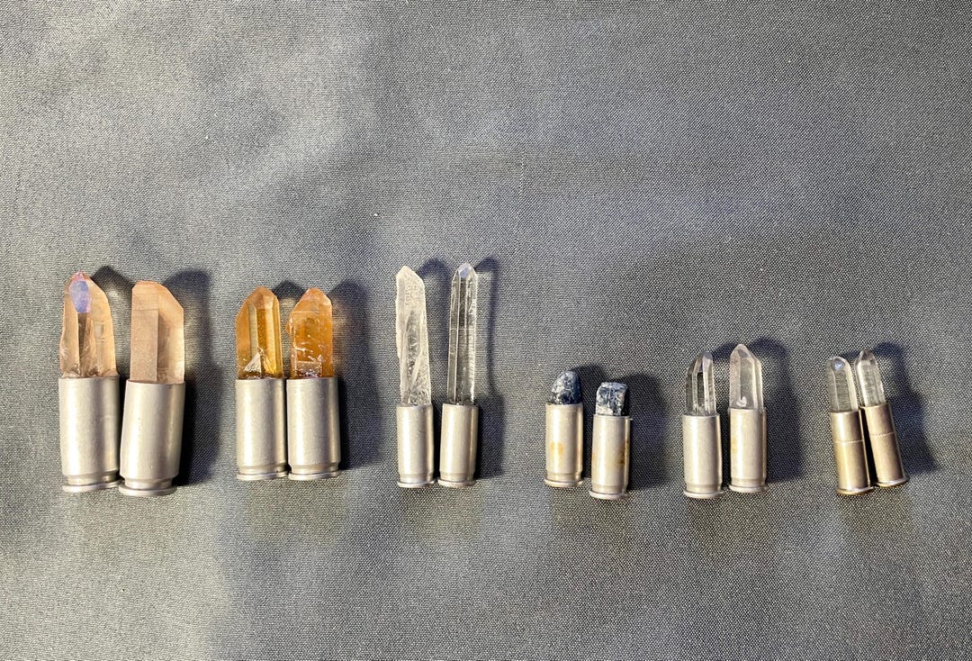 Quartz and Orange Kyanite Crystal Bullets 5 Pairs - Etsy