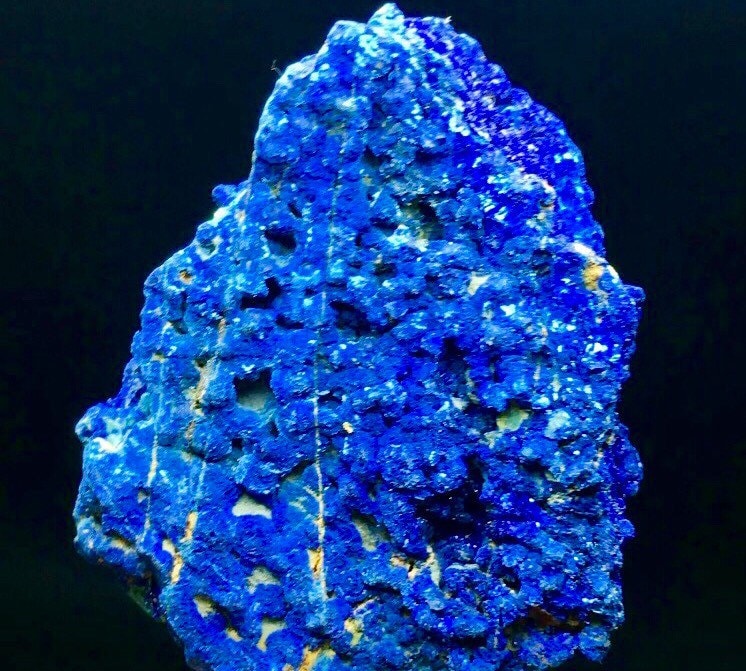 86g Chatoyant Blue Azurite crystal cluster with druzy crystals and ...