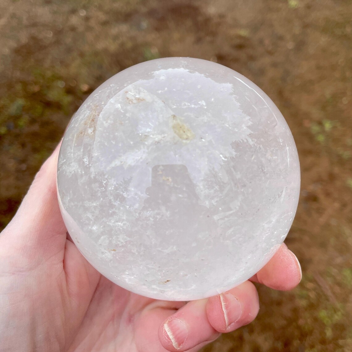 84mm Quartz Sphere Orb Crystal Ball - Etsy