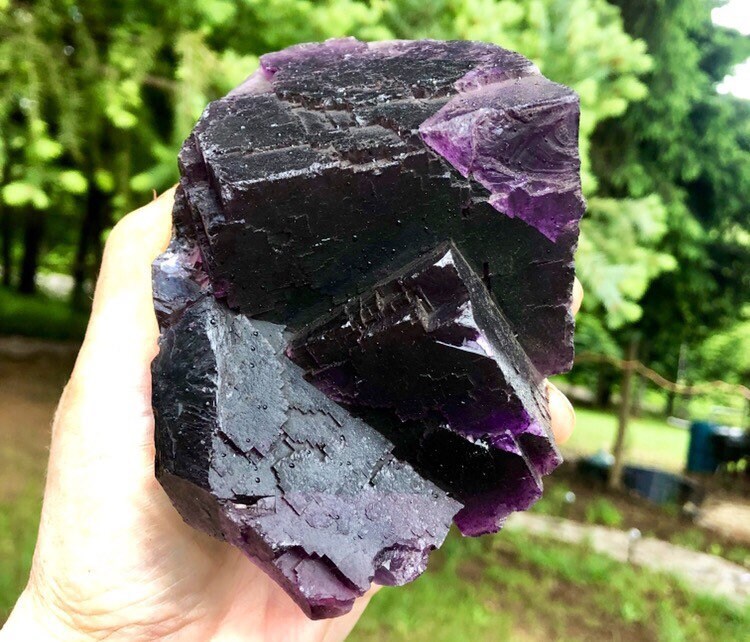Large Purple Fluorite Crystal Cluster Soecimen