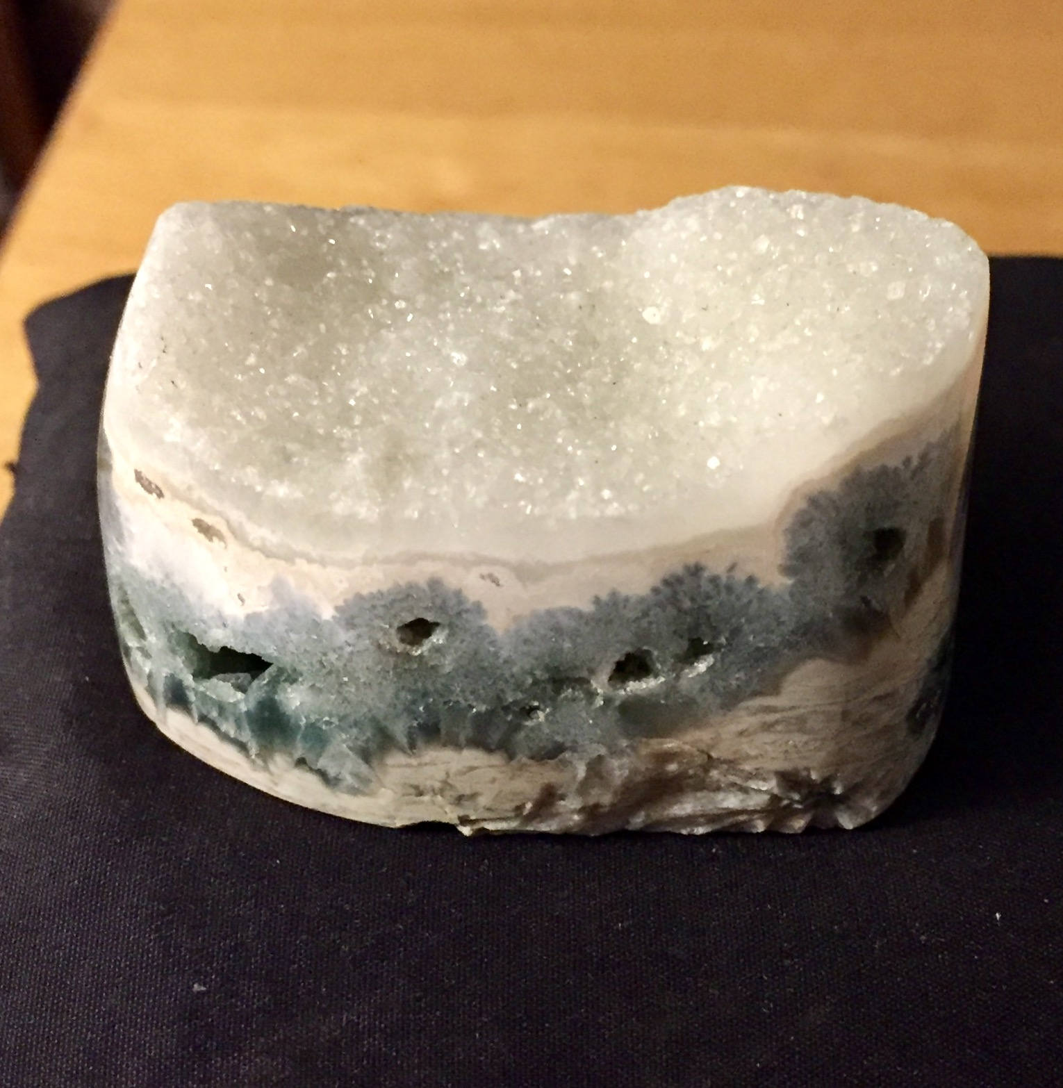 Ocean Jasper druzy topped free form tower