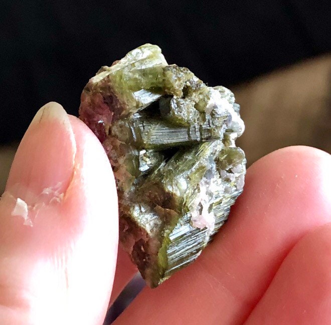 Watermelon Tourmaline Crystal Cluster Specimen