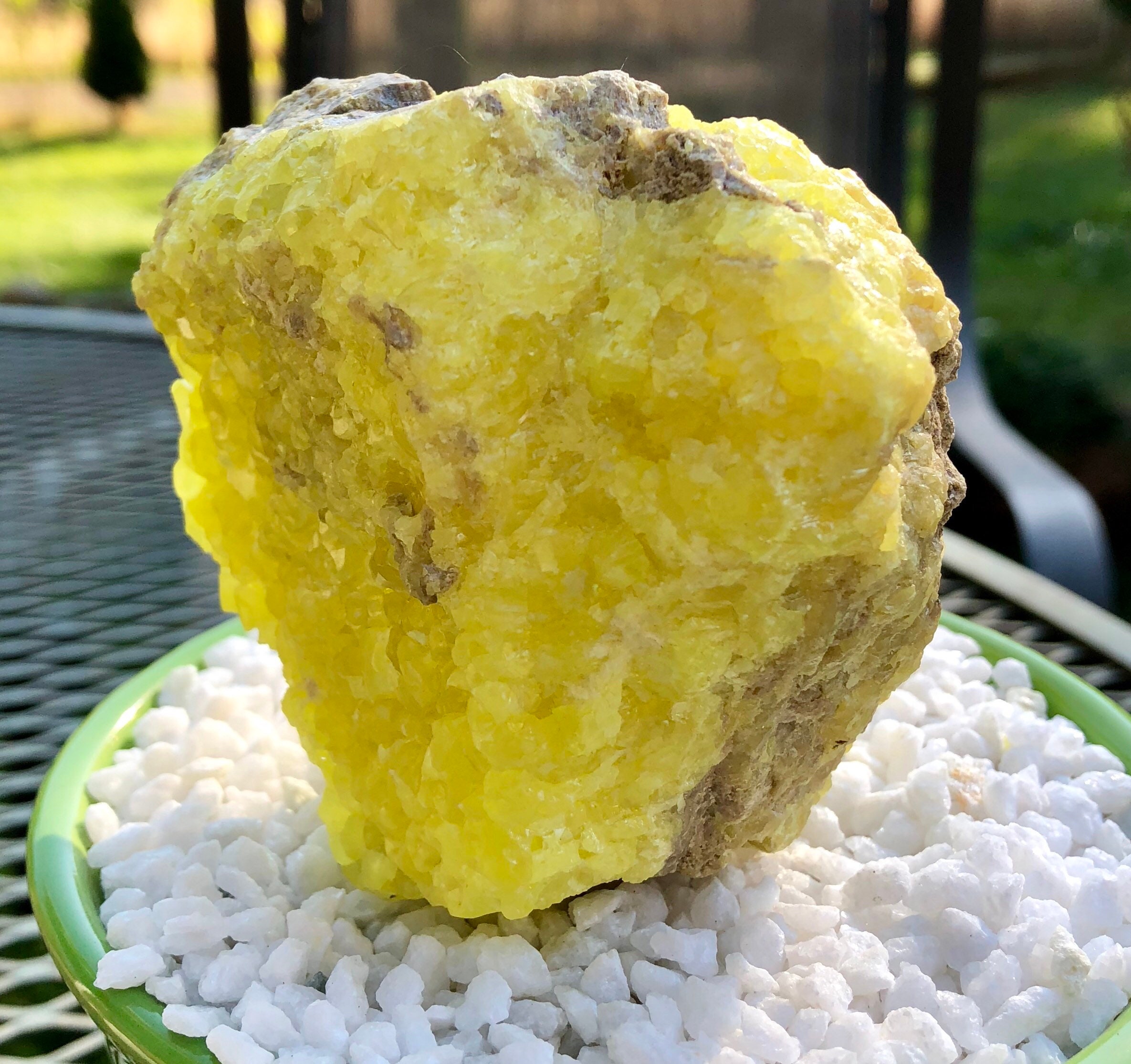 Large Yellow Sulfur or Sulphur Crystal Cluster Specimen