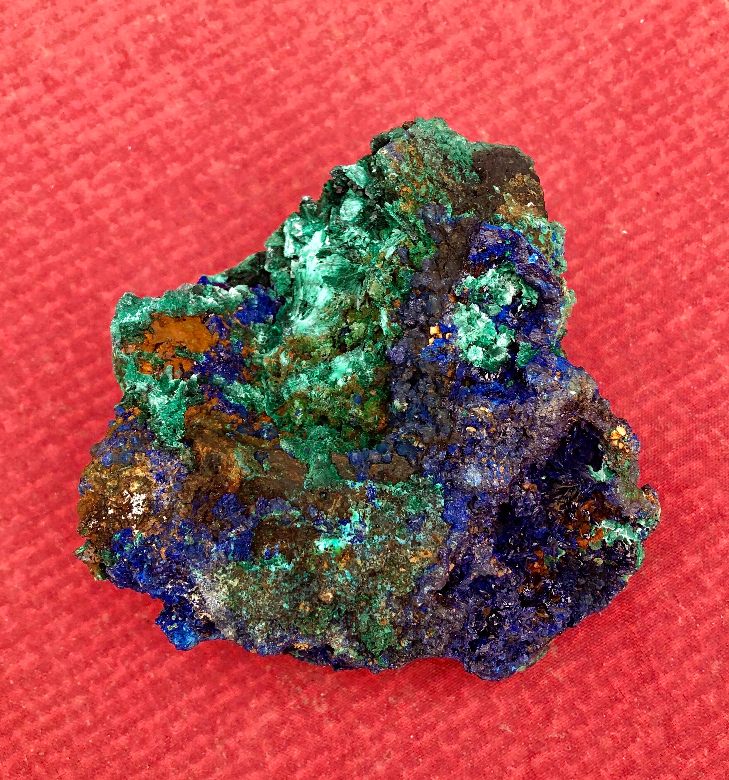 322g Azurite And Malachite Druzy Crystal Cluster Mineral Display Specimen