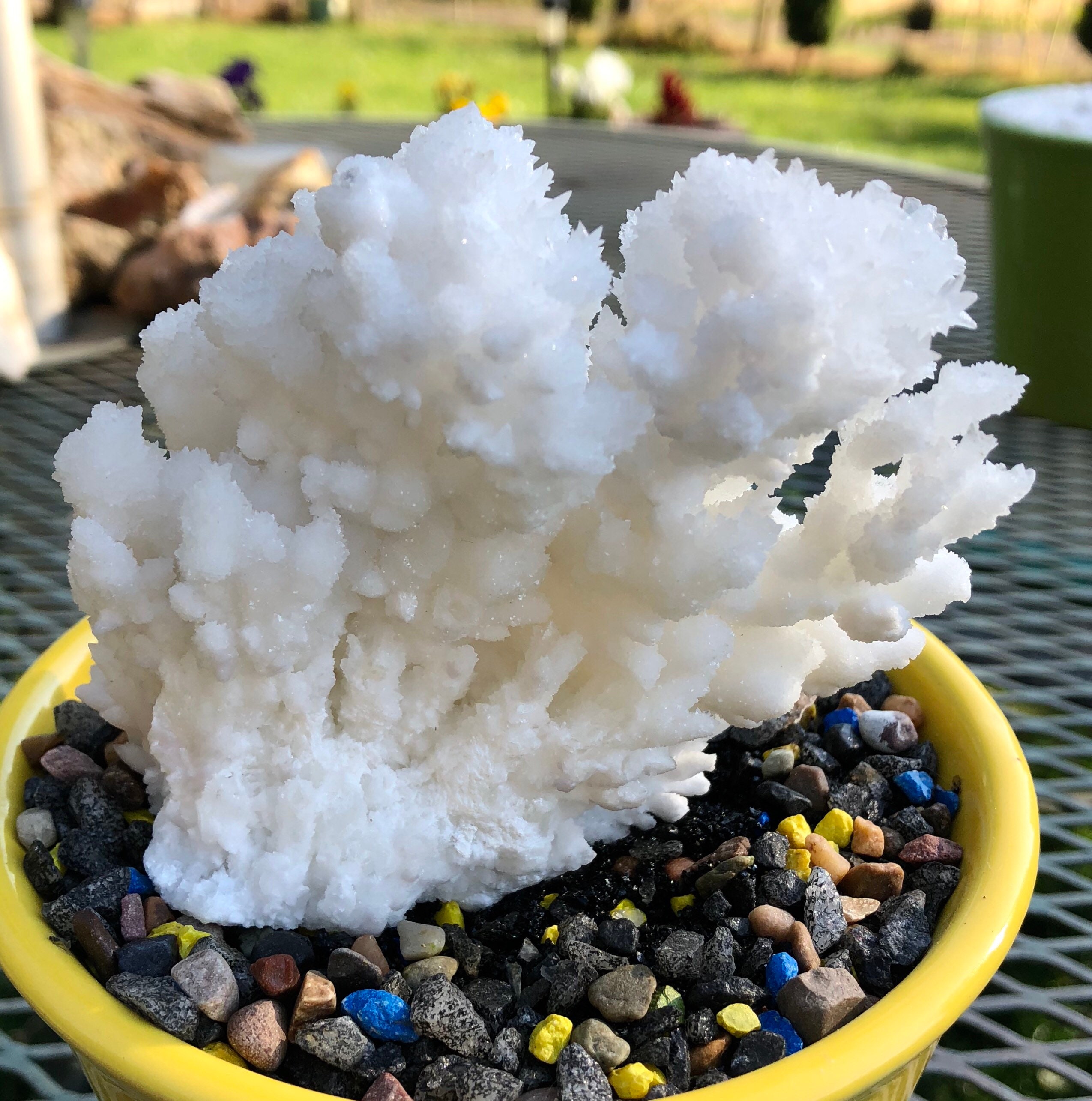 White Cave Crystal Stalactic Chalcedony Specimen