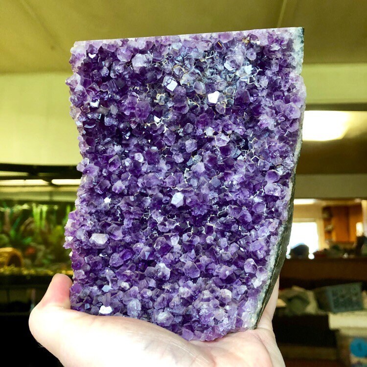 Large standing Amethyst Geode Crystal Cluster