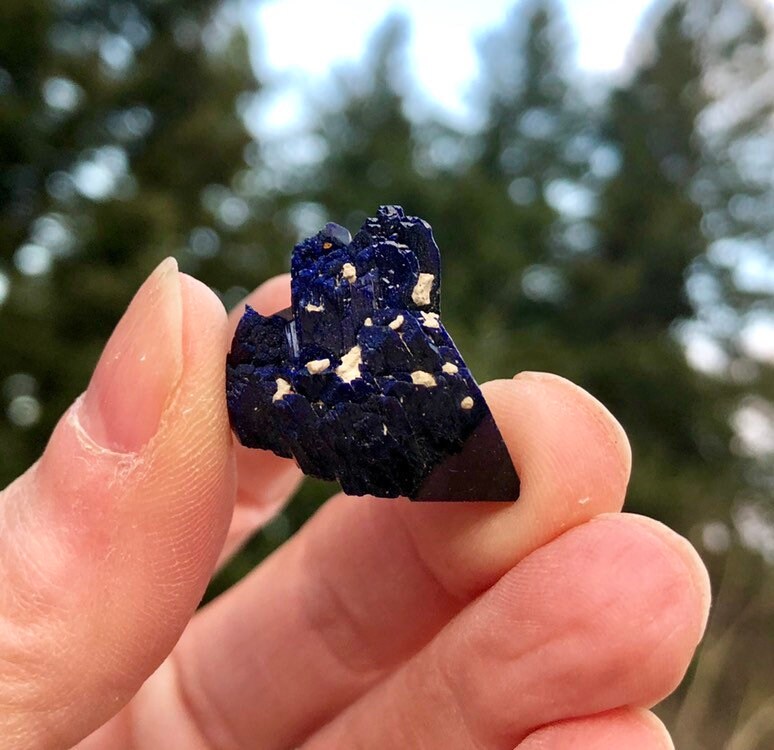 AZURITE crystal cluster with great color and terminations
