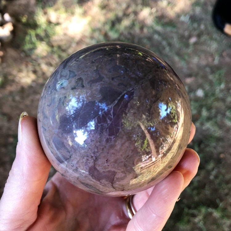 76mm Purple Jade Sphere or Orb