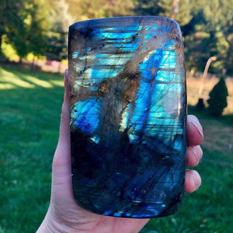 800g Spectralite Labradorite Polished Large Freeform Mineral Specimen