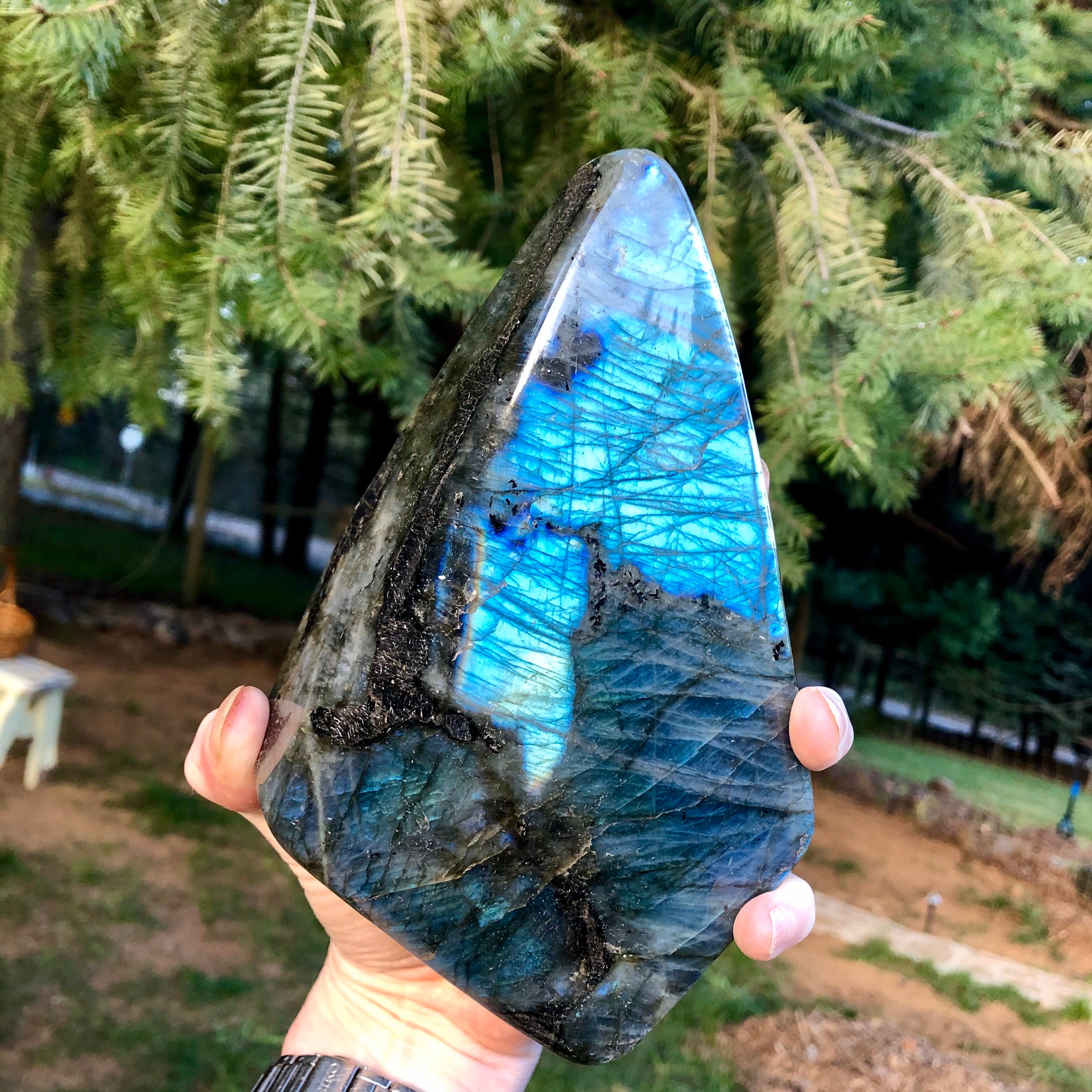 1520g Large Labradorite Spectralite Standing Freeform Mineral Display ...