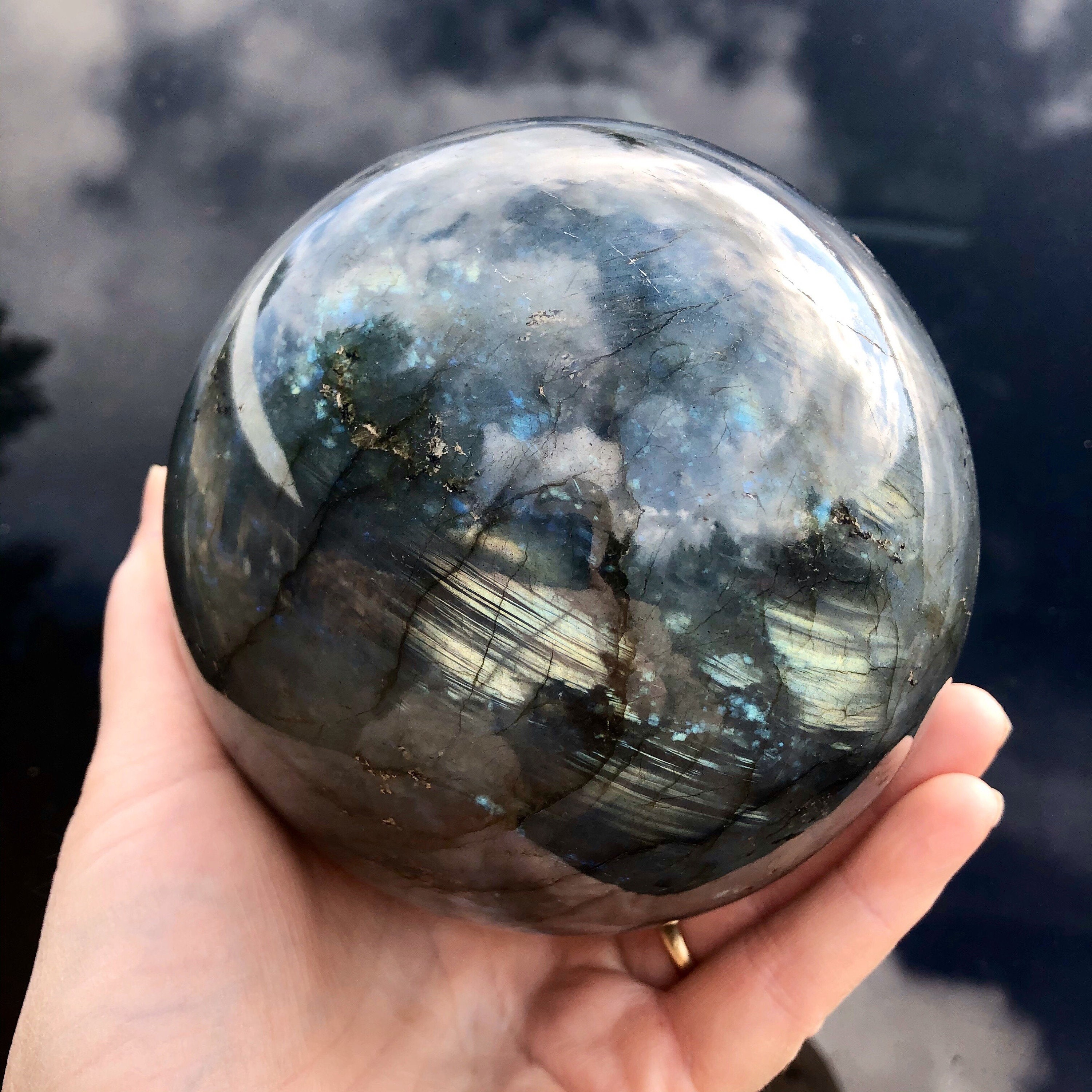 107mm Labradorite Sphere Ball Orb Large Specimen