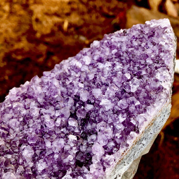 Tall Amethyst Geode Crystal Cluster Specimen