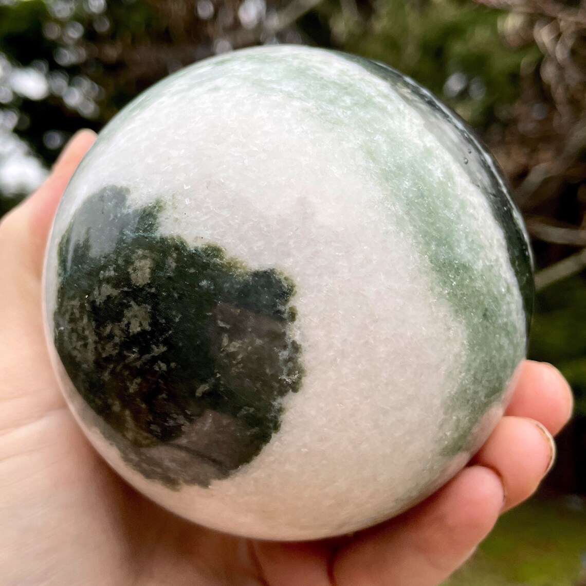 91mm Yin Yang Stone Aka Tai Chi Jasper Sphere Orb Ball Mineral - Etsy