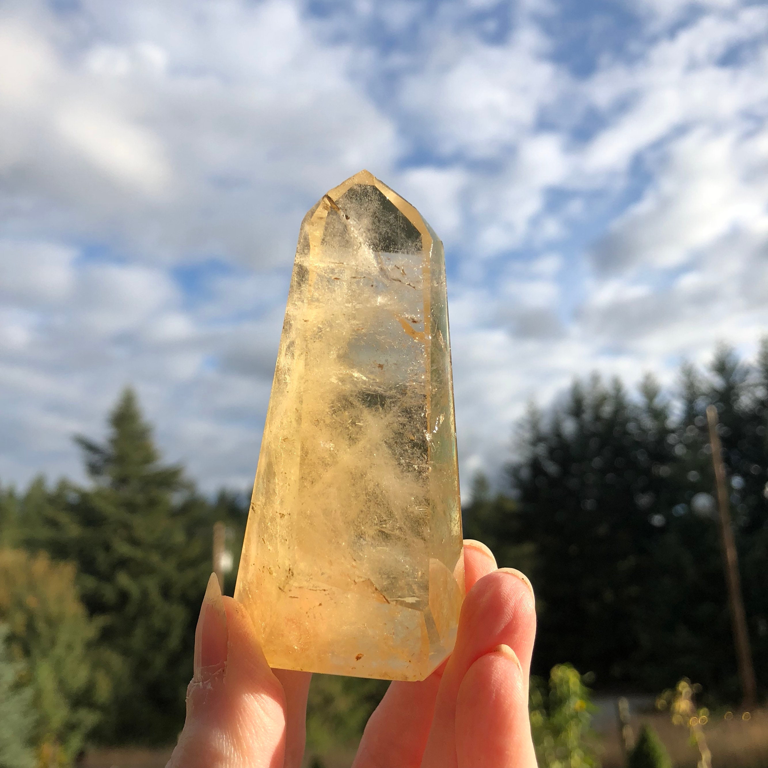 ON HOLD Yellow Citrine Standing Crystal Point