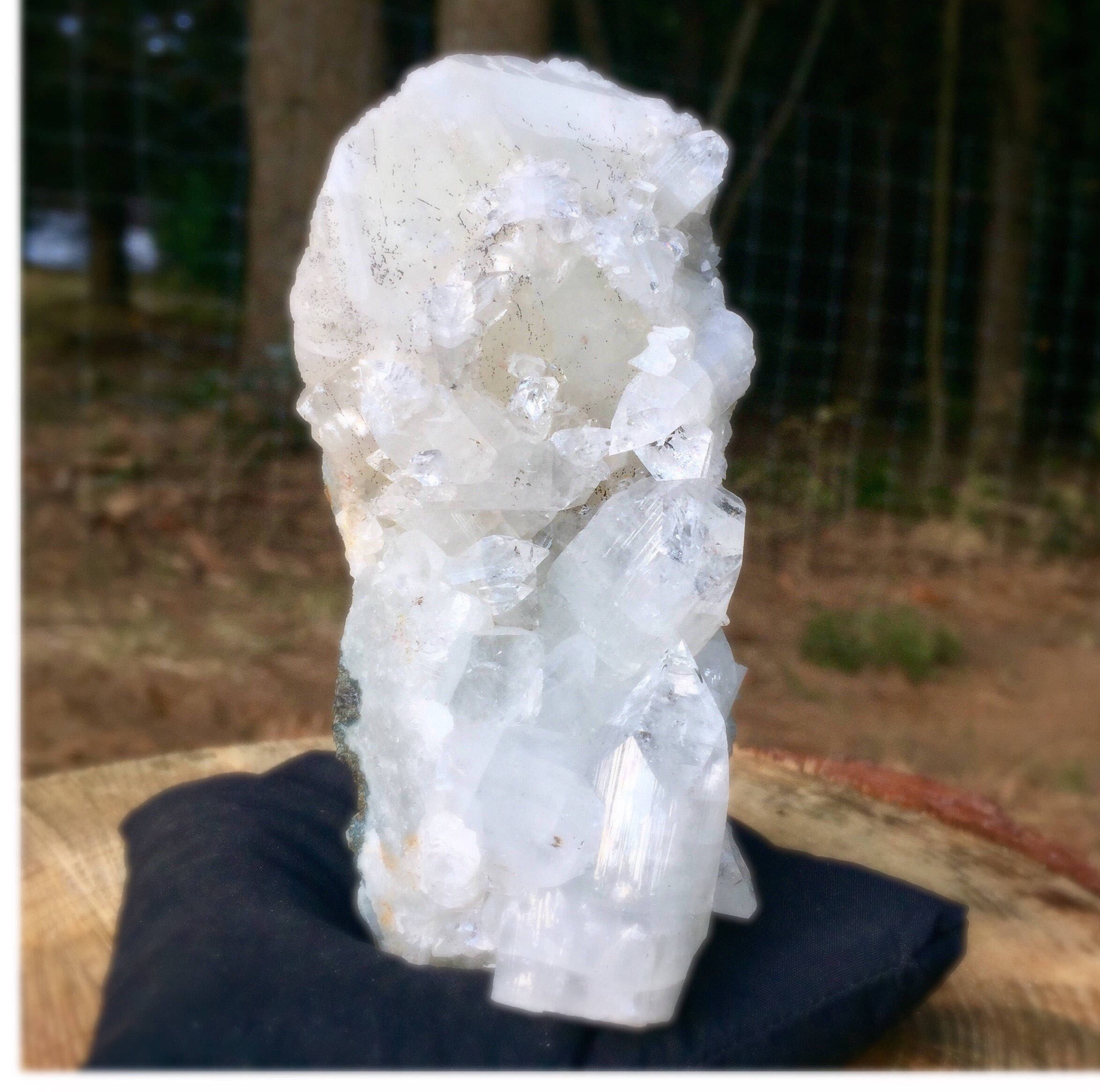 Apophyllite large crystal cluster