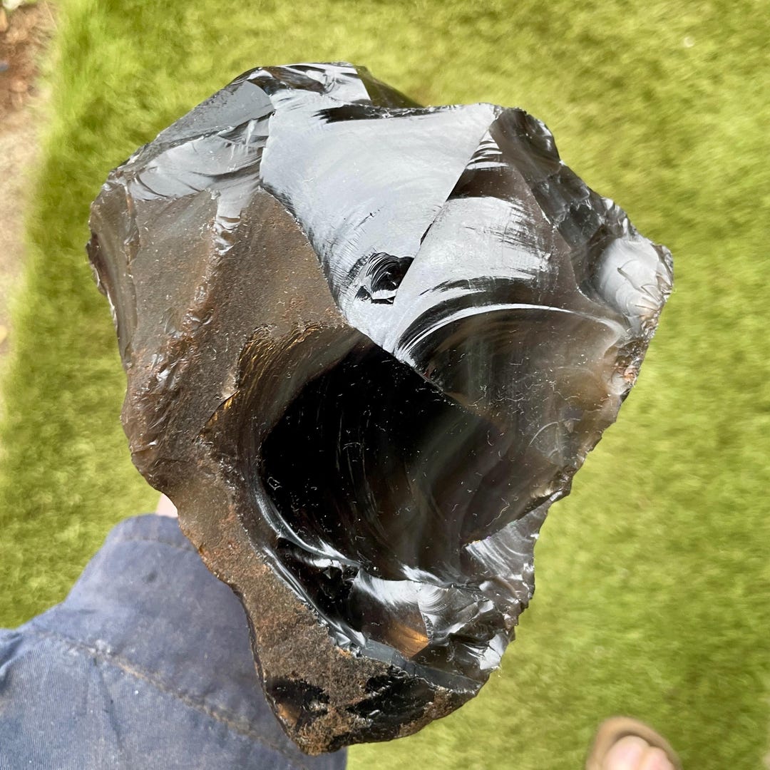 3.51 Lb Banded Rainbow Obsidian Rough Mineral Display or Lapidary ...