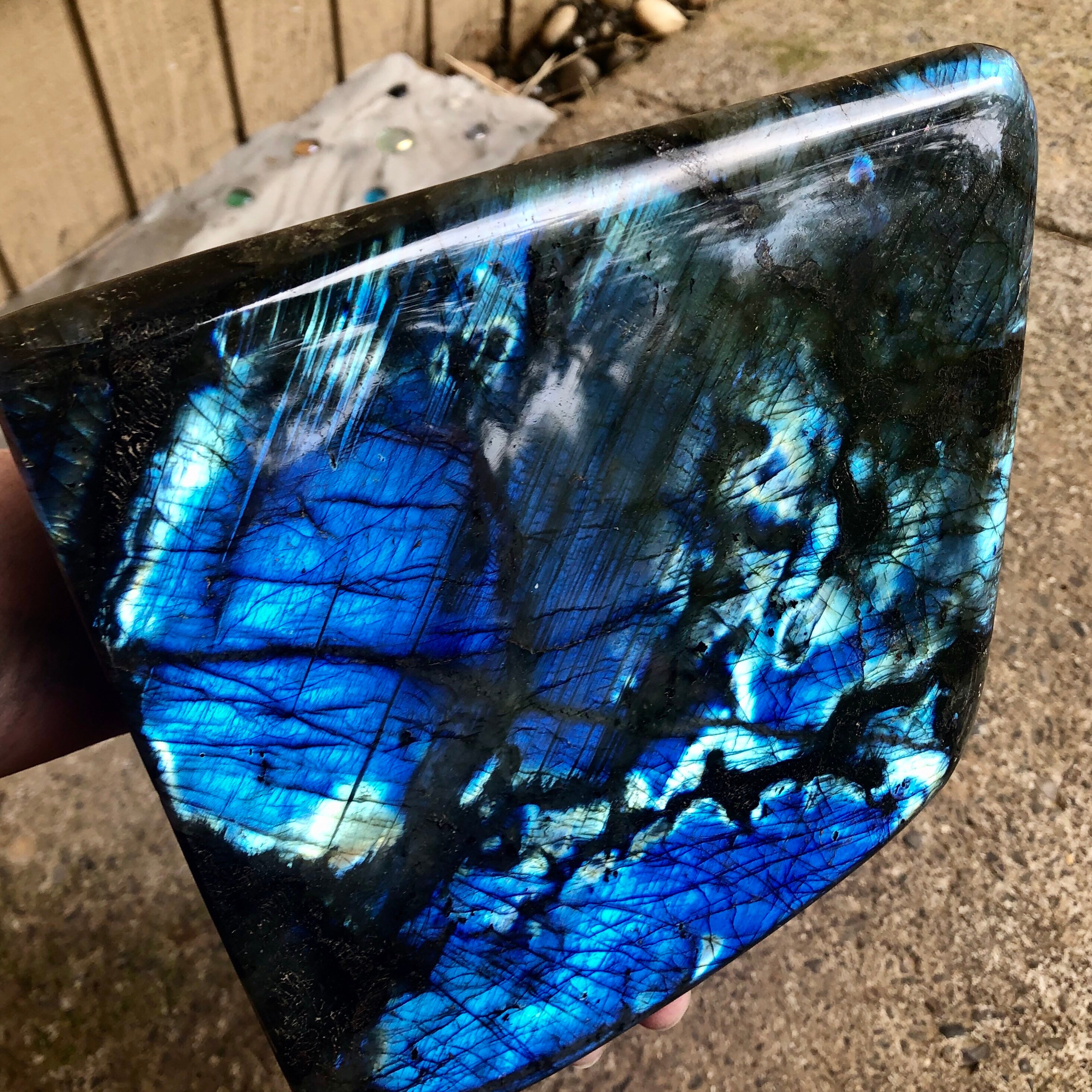 4918g Huge Labradorite Spectralite Standing Freeform Mineral Display ...
