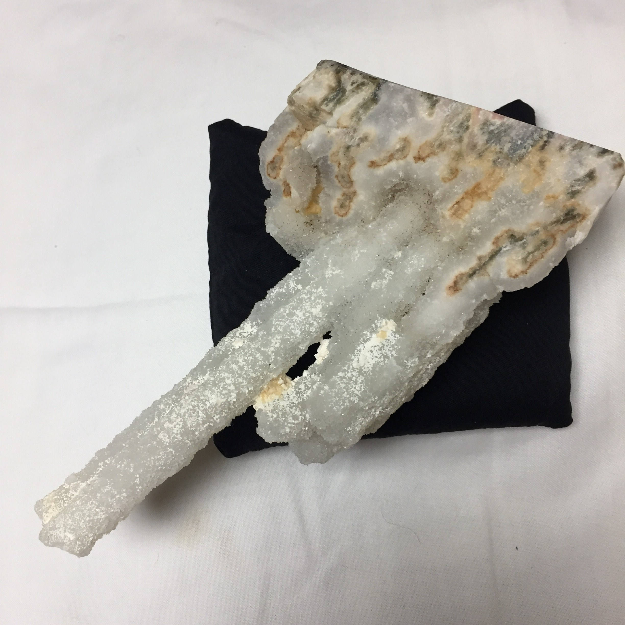 Large Quartz Stalactite specimem with Druzy crystals