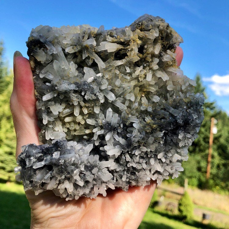 476g Needle Quartz Crystal Cluster Mineral Specimen