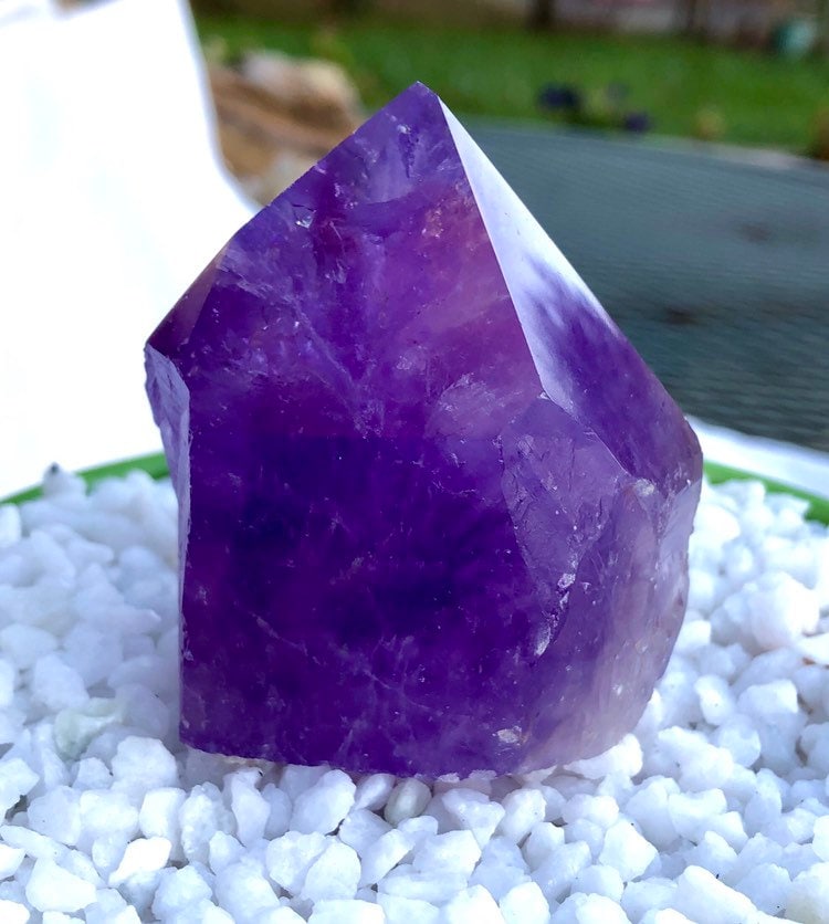 Amethyst Crystal Point with stunning purple color