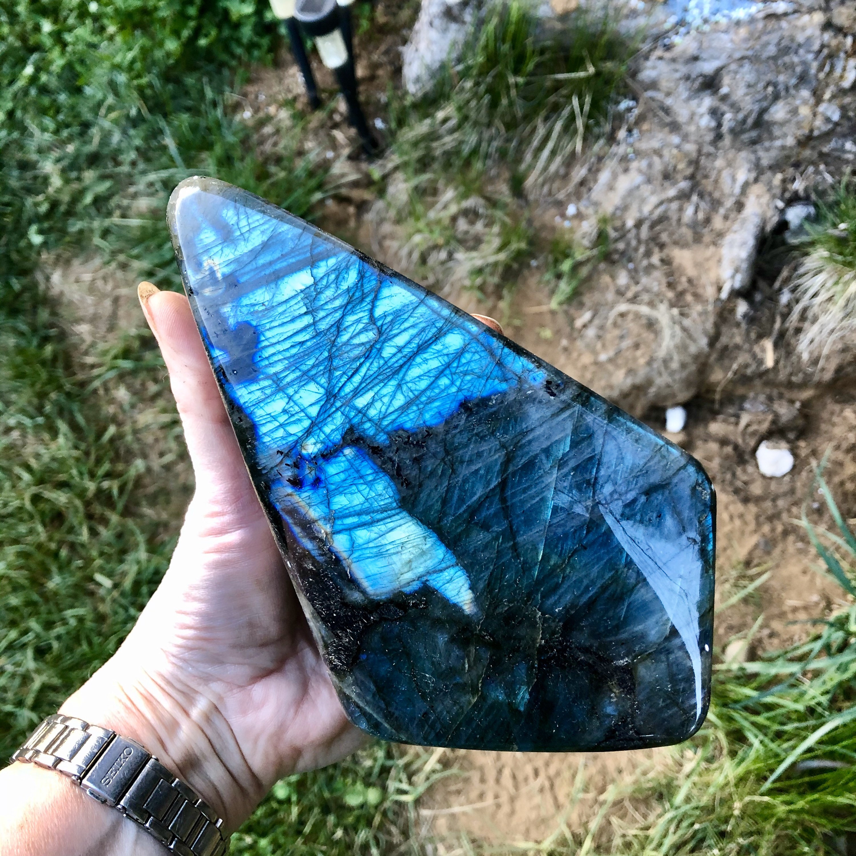 1520g Large Labradorite Spectralite Standing Freeform Mineral Display ...