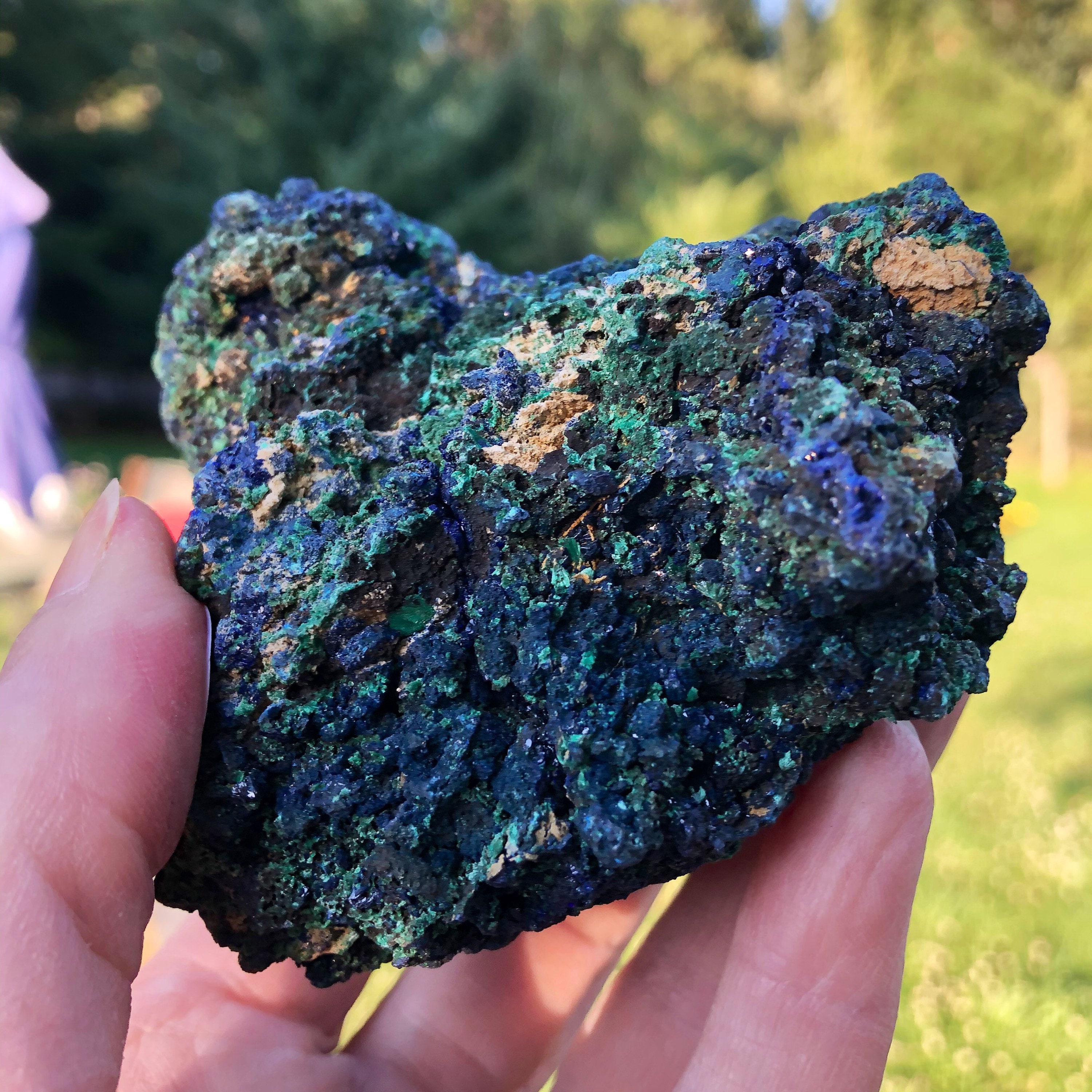 326g Azurite Malachite Crystal Cluster Mineral Display Specimen