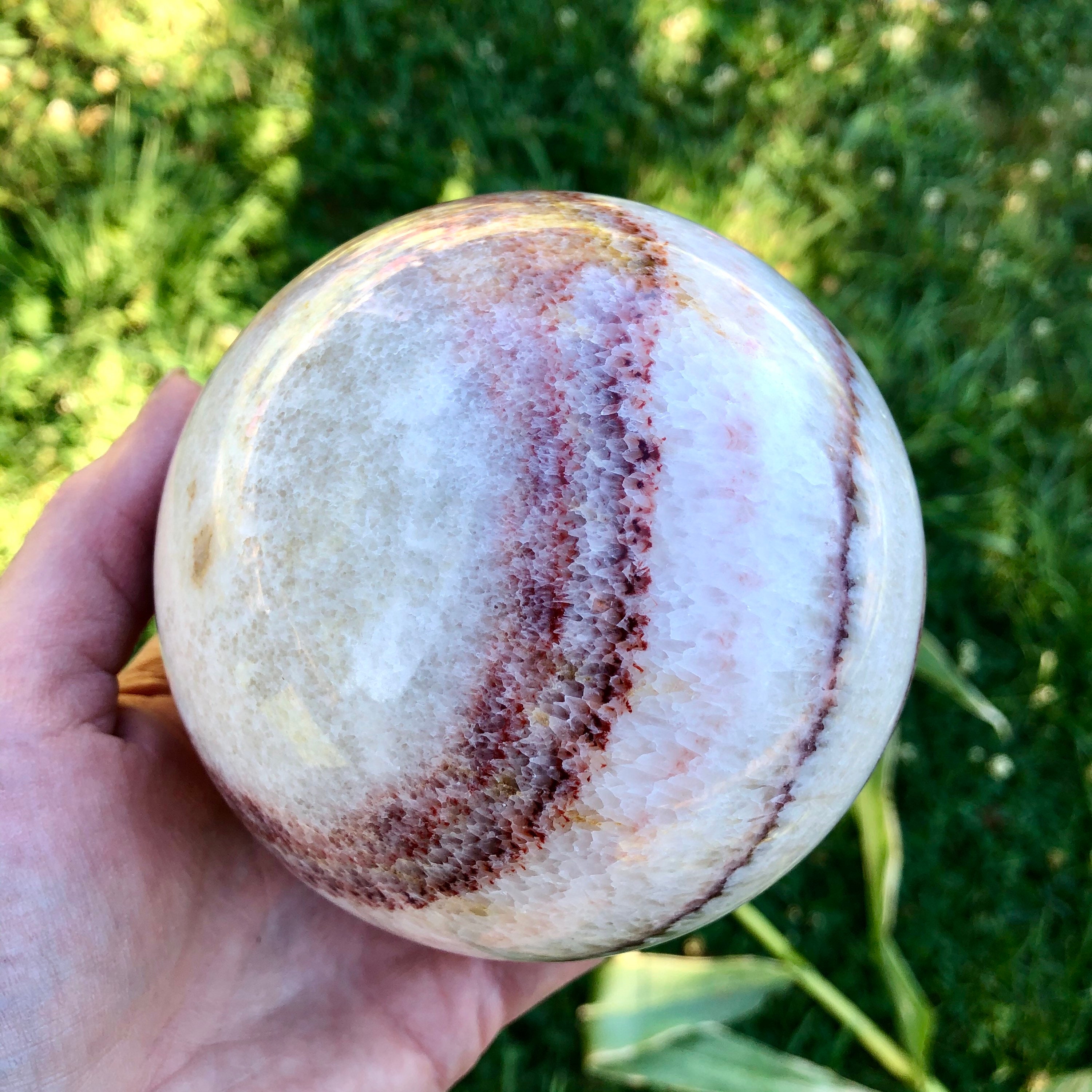 102mm Large Dali Rainbow Jasper aka Porkstone Crystal Sphere Orb Ball