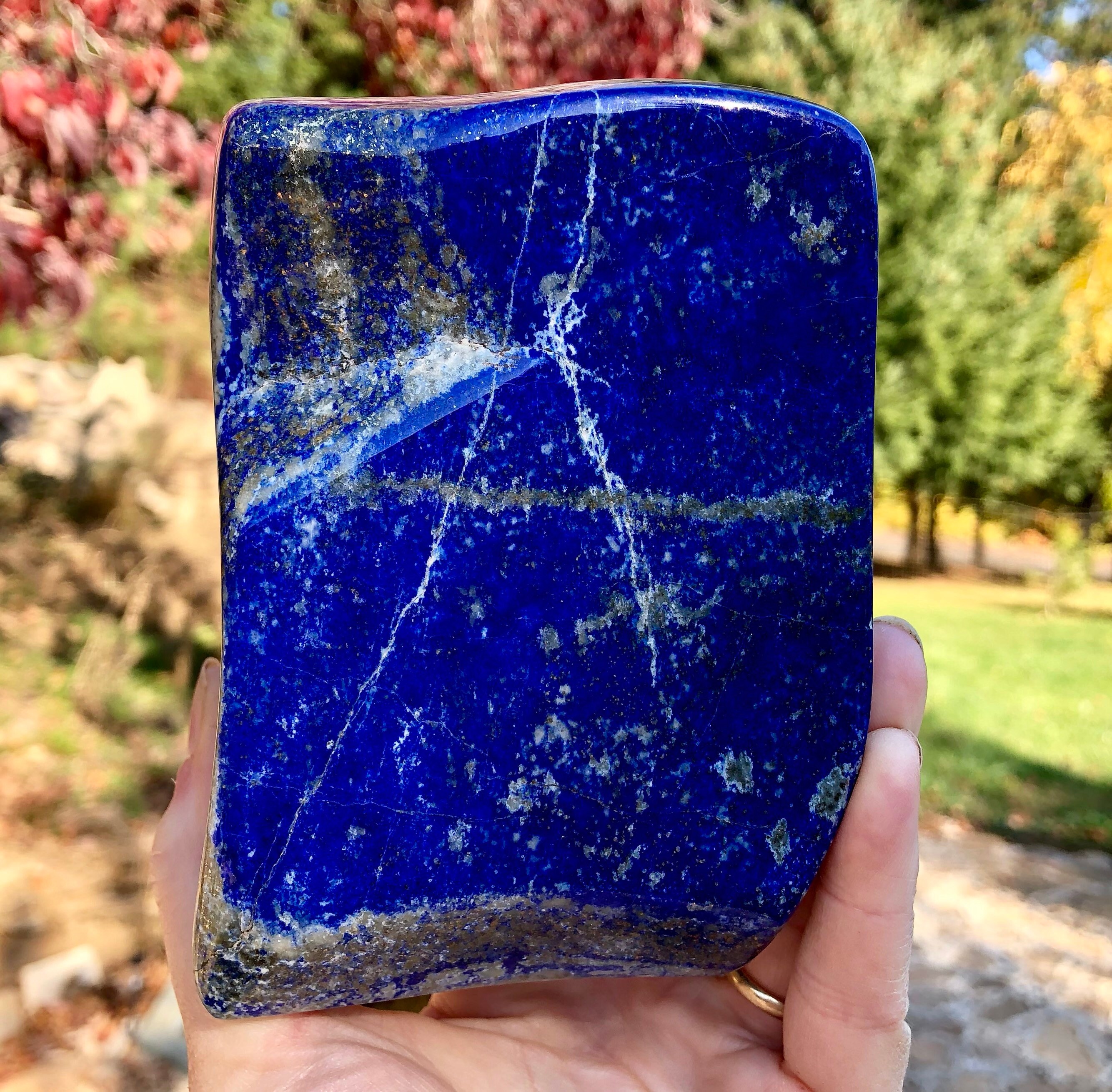 Large Lapis Lazuli standing freeform display specimen
