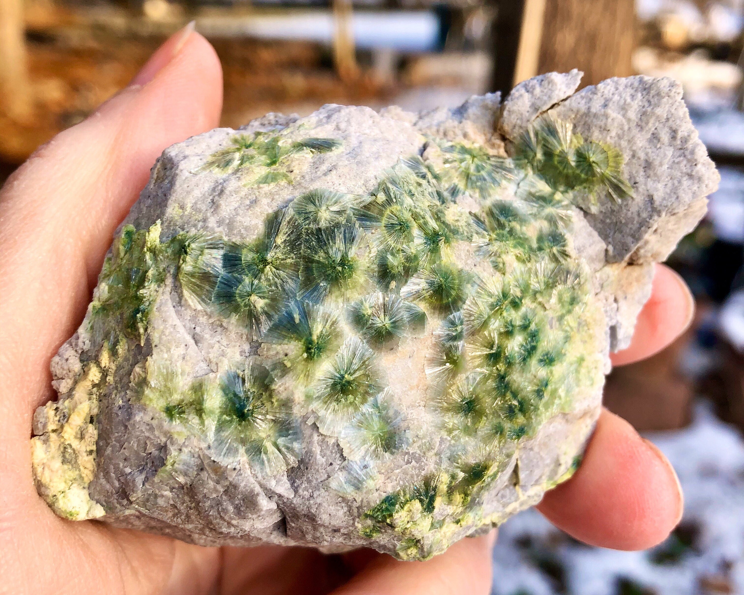 160g Green Wavelite Crystal Cluster Specimen from Arkansas, USA