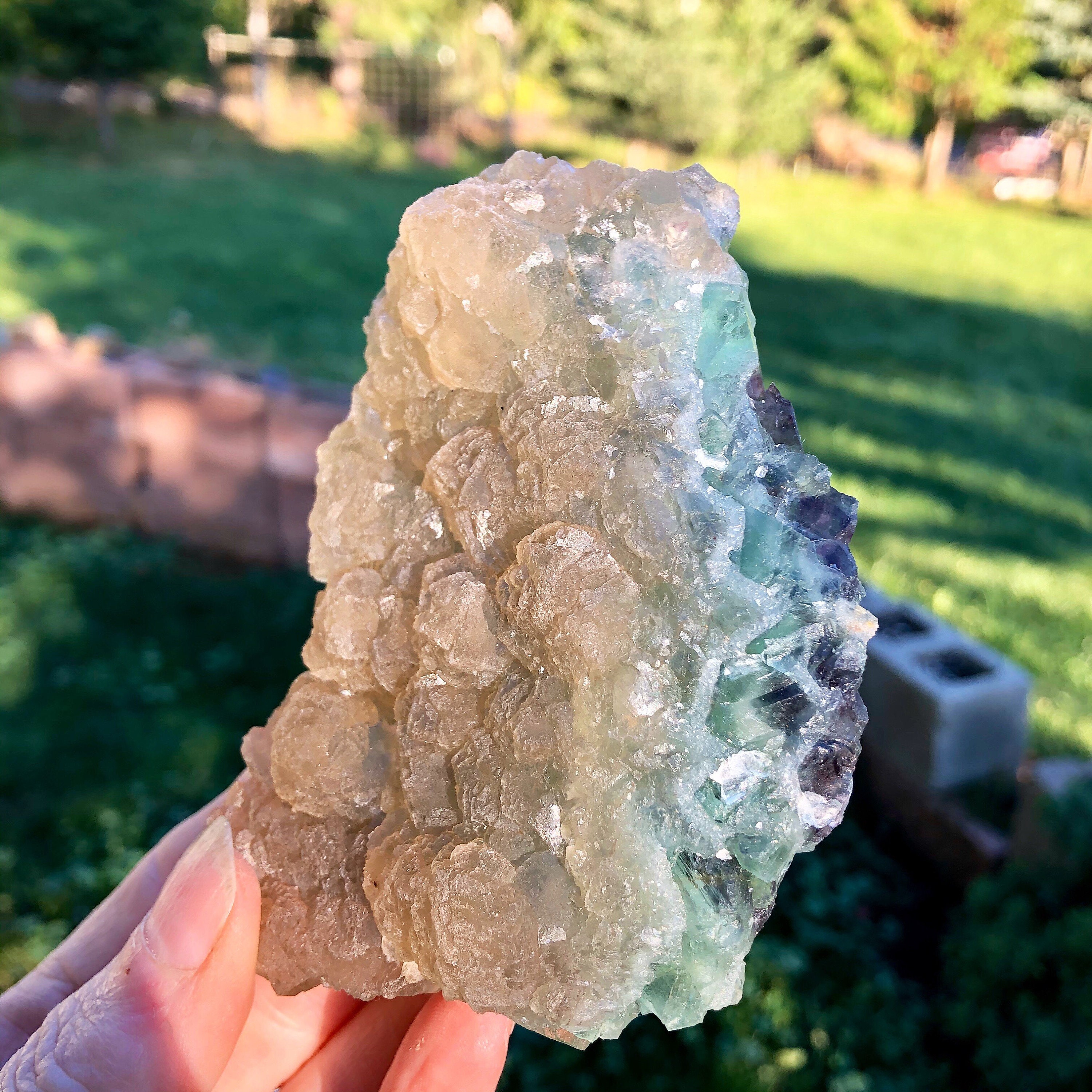 Double sided Phantom Fluorite Crystal Cluster Specimen Double sided Phantom Fluorite Crystal Cluster Specimen
