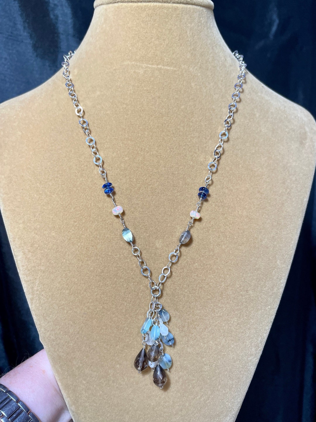 19.5 Inch Sterling Silver Waterfall Necklace - Etsy