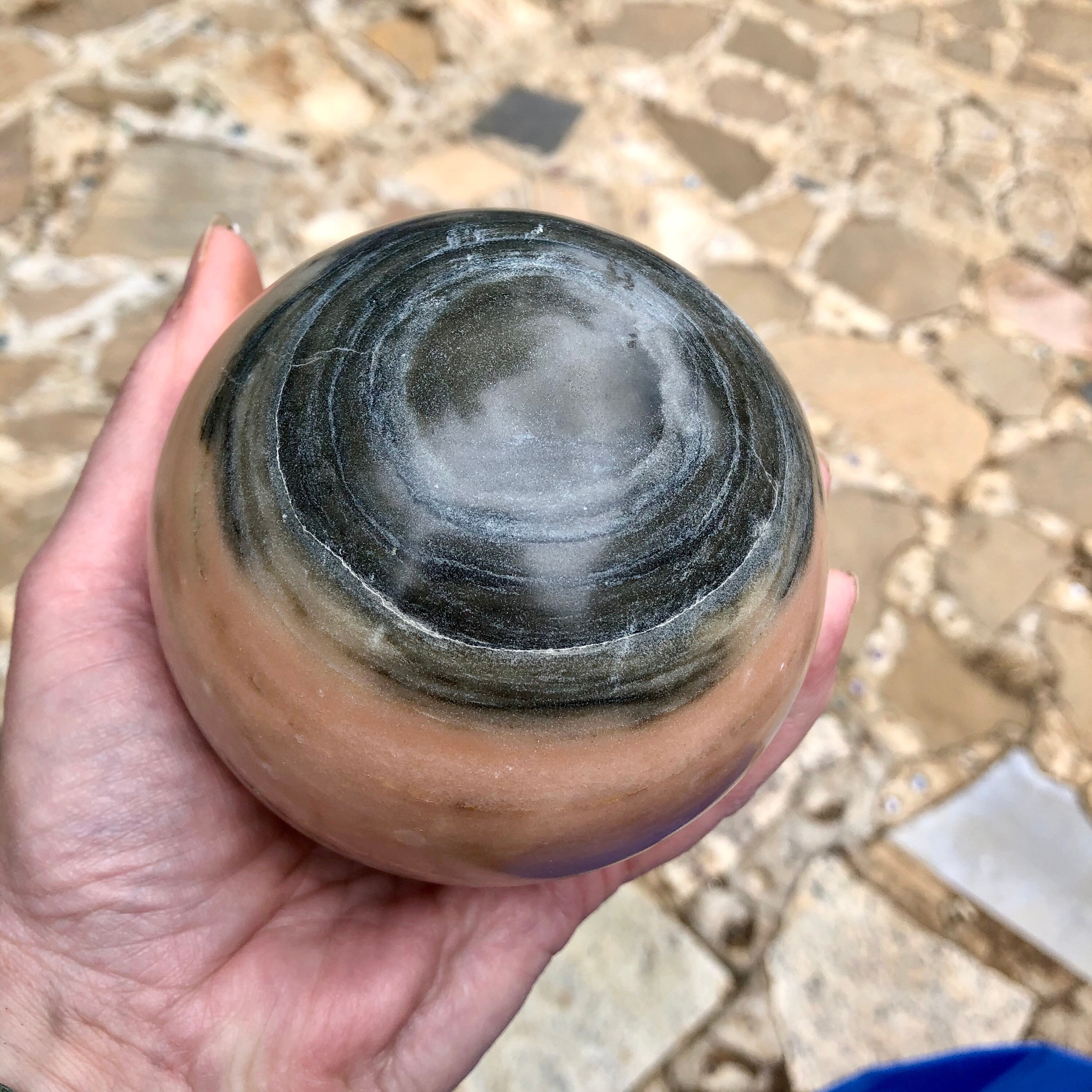 92mm Large Sunstone Quartz Sphere Orb Ball Mineral Display Specimen