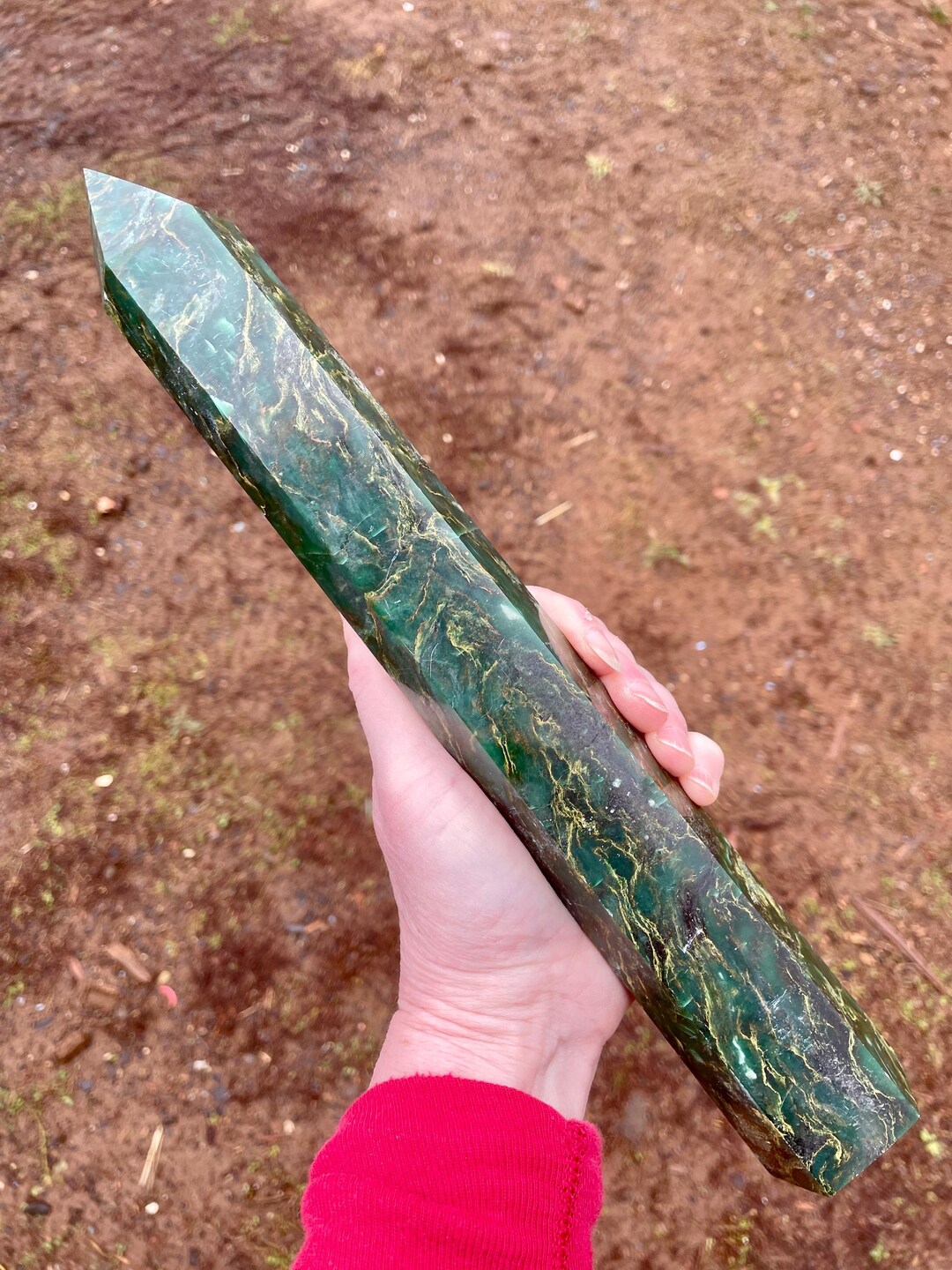 Emerald Obelisk Pillar Tower Point Wand Column Generator 2.55 Lbs - Etsy