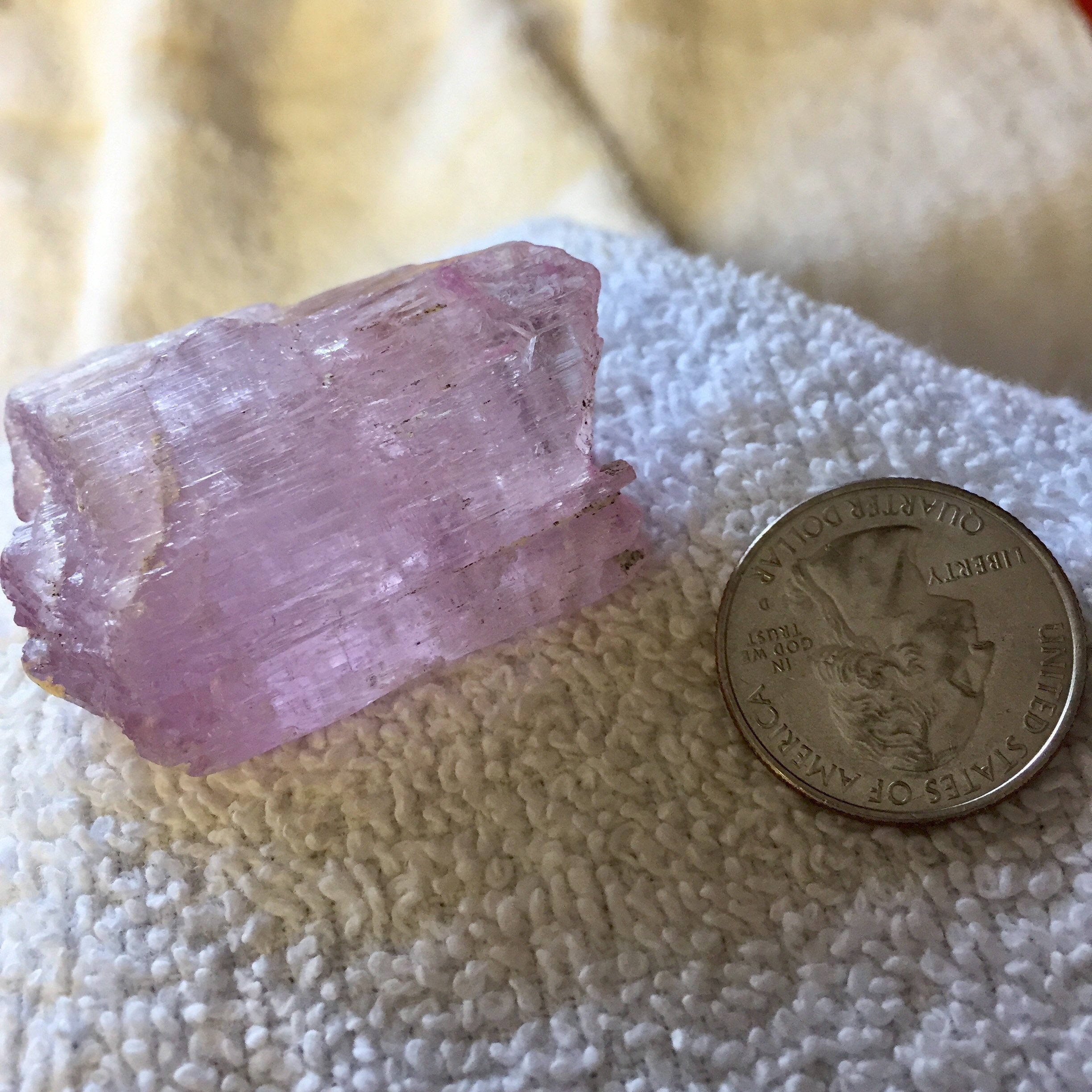 Large Kunzite Crystal Specimen