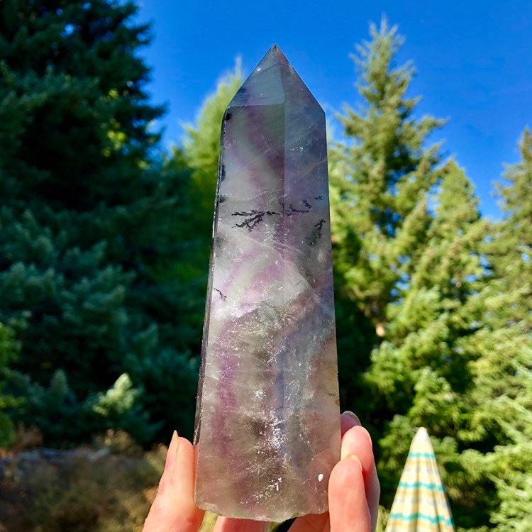 Rainbow Fluorite Obelisk or Tower multi colored Specimen