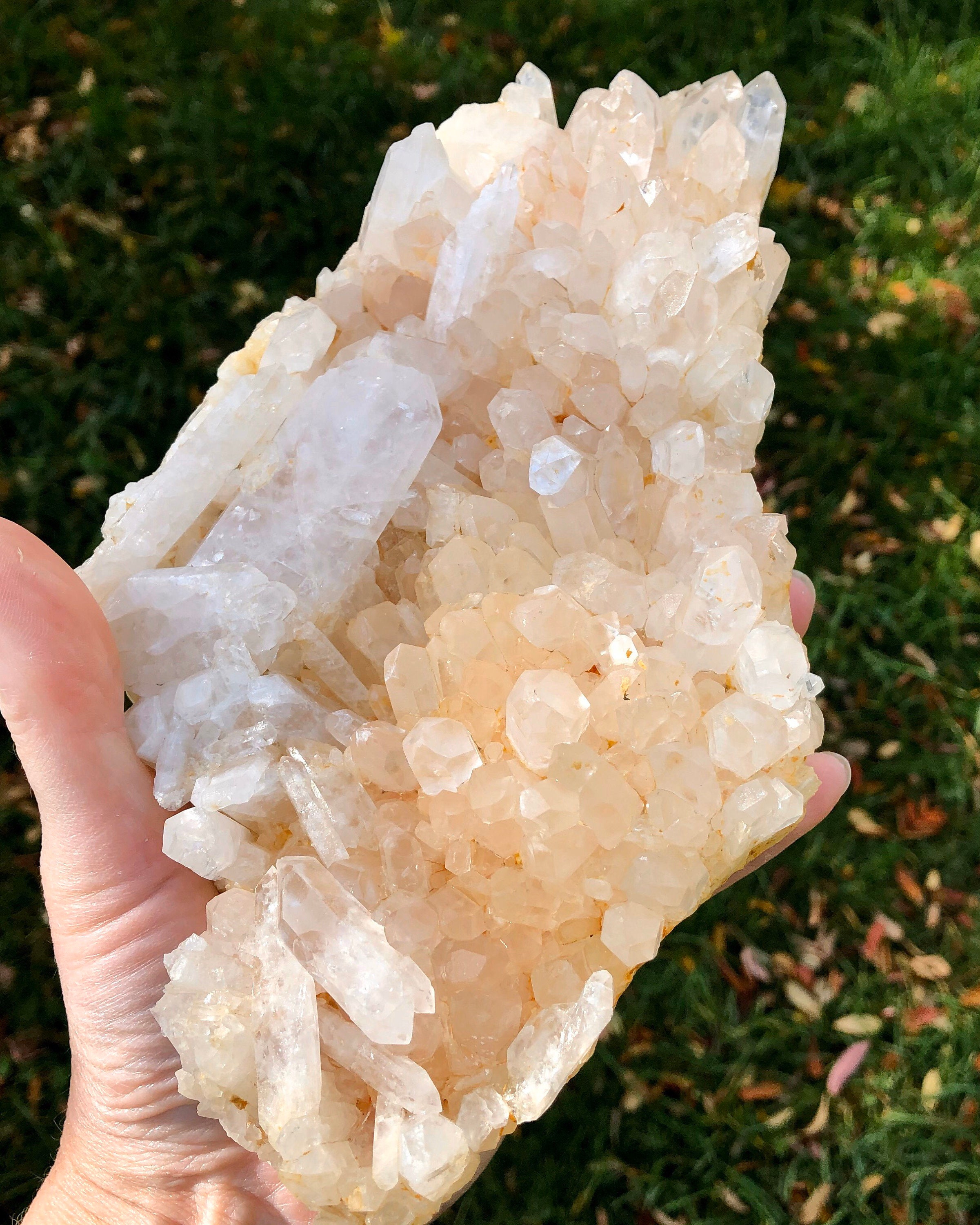 1894g Clear Quartz Crystal Cluster Large Specimen With Double 1894g Clear Quartz Crystal Cluster Large Specimen With Double