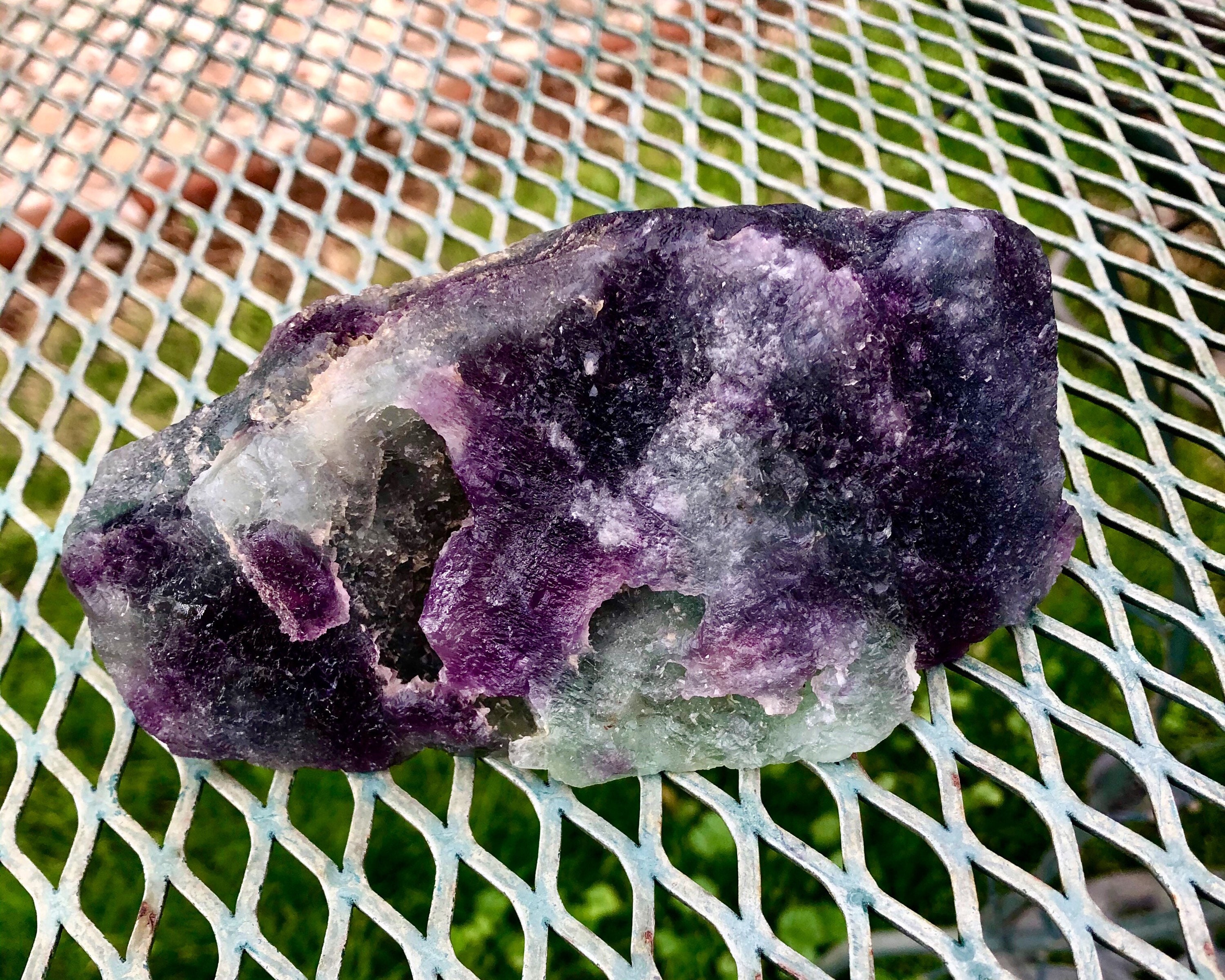 718g Rainbow Fluorite Ladder Type Mineral Display Specimen
