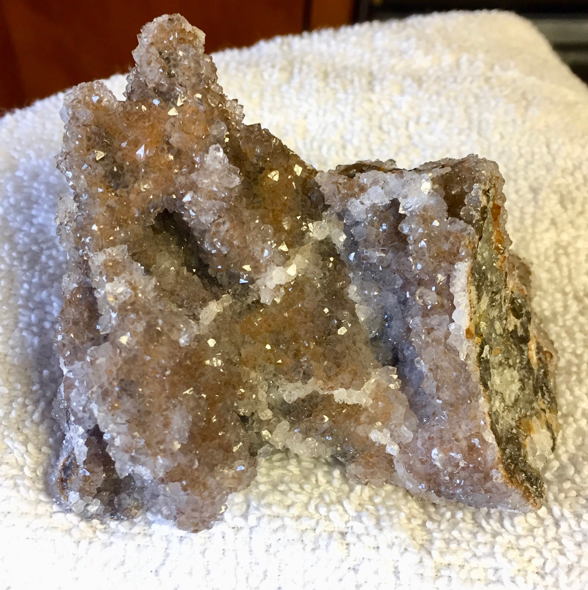 Brown Spirit Quartz Druzy Crystal Cluster