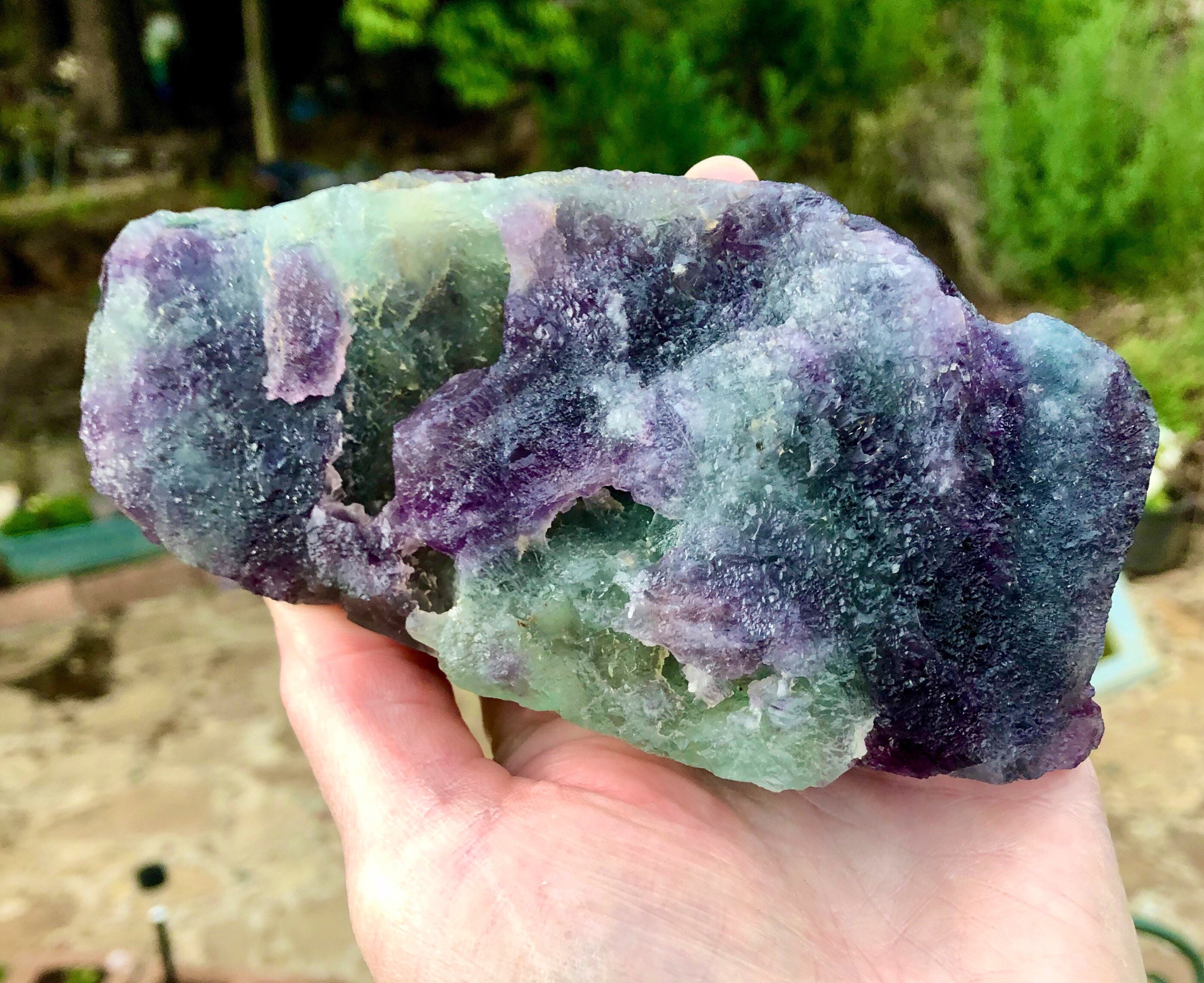 718g Rainbow Fluorite Ladder Type Mineral Display Specimen