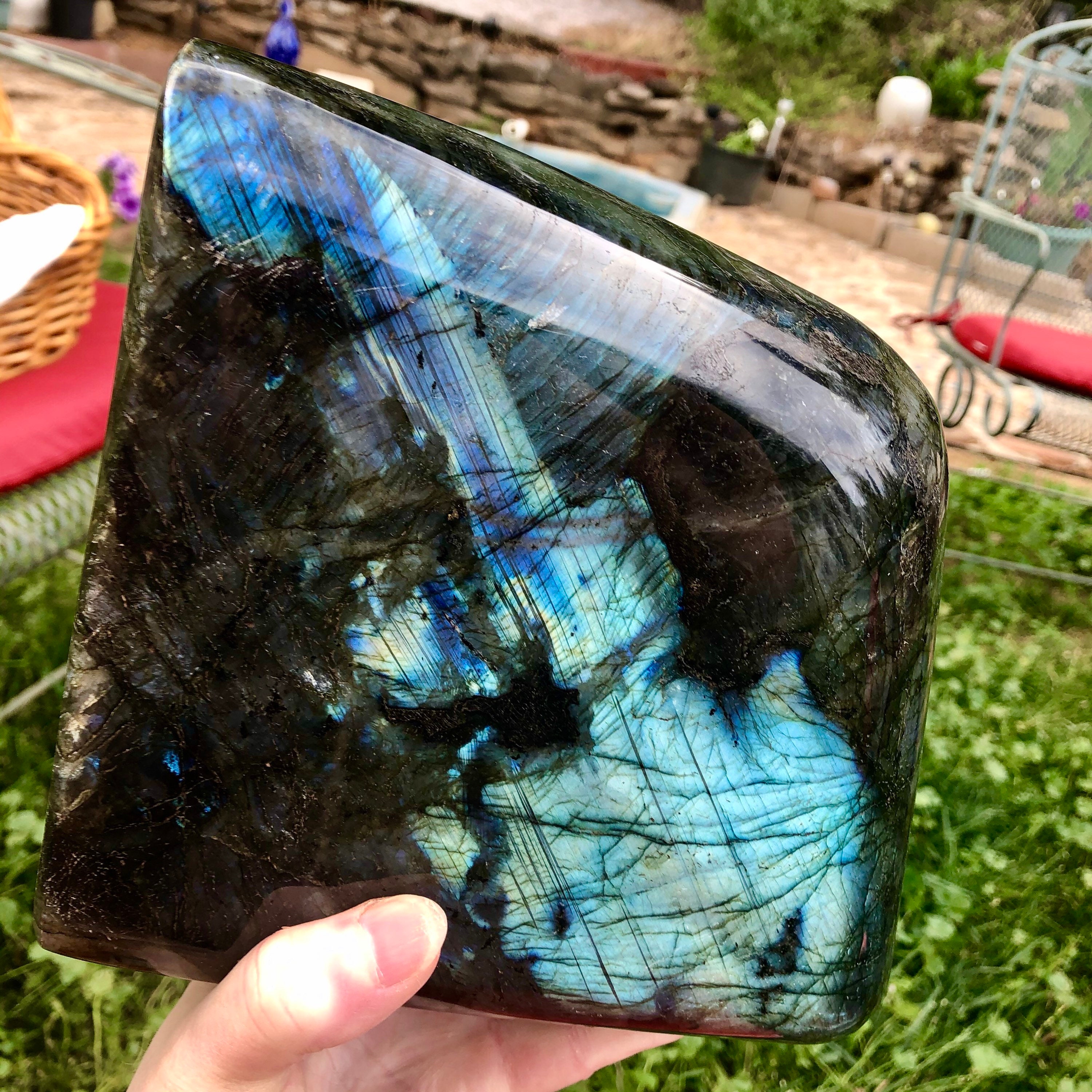 4918g Huge Labradorite Spectralite Standing Freeform Mineral Display ...
