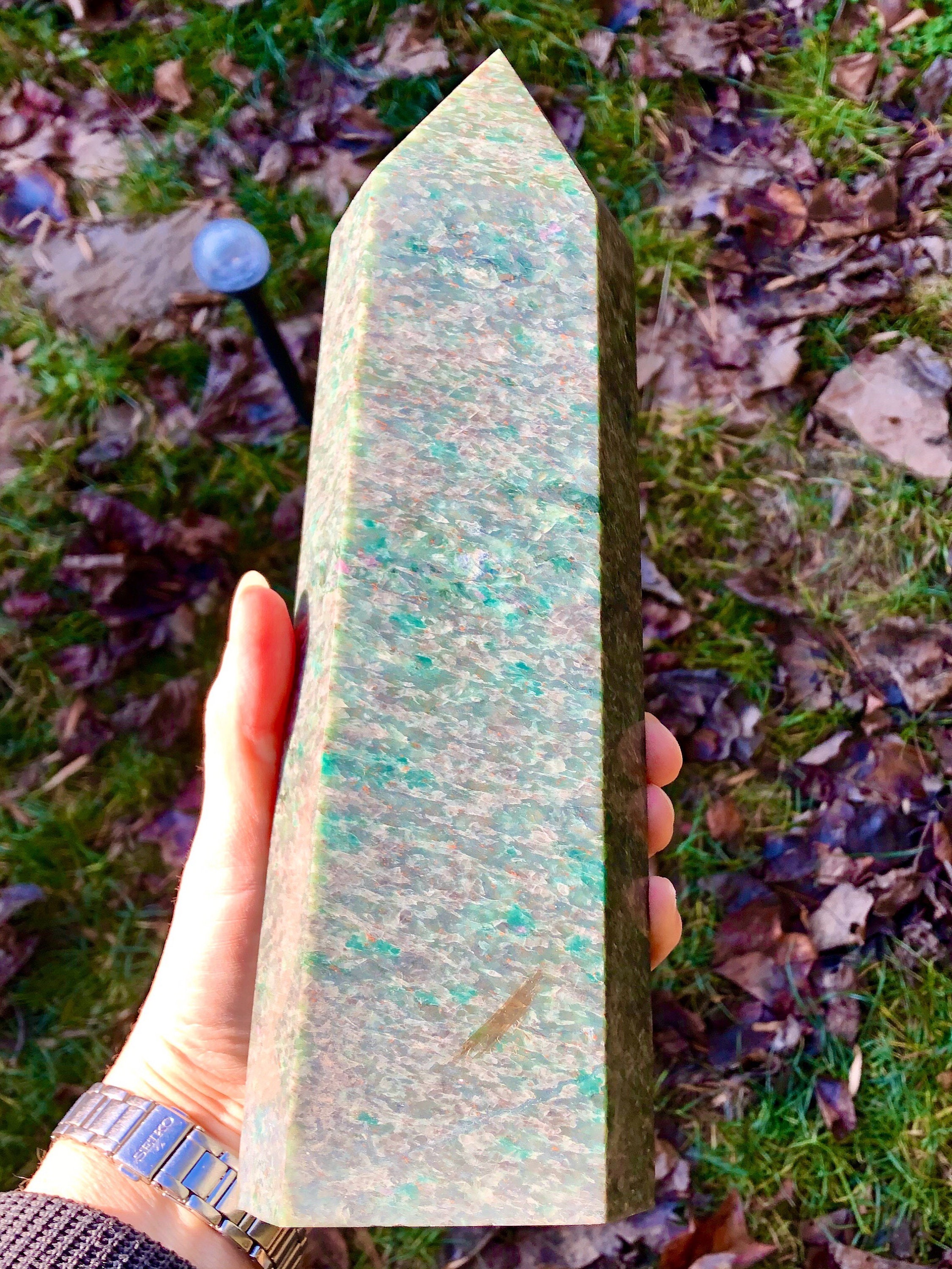 2864g Large Snowflake Jasper Obelisk Pillar Tower Point Stone Mineral ...