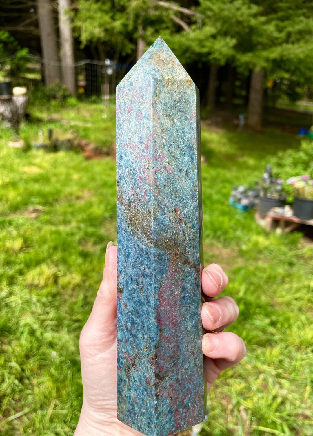 2.7 Lb Ruby Kyanite Obelisk Pillar Tower Point Wand Column Generator - Etsy
