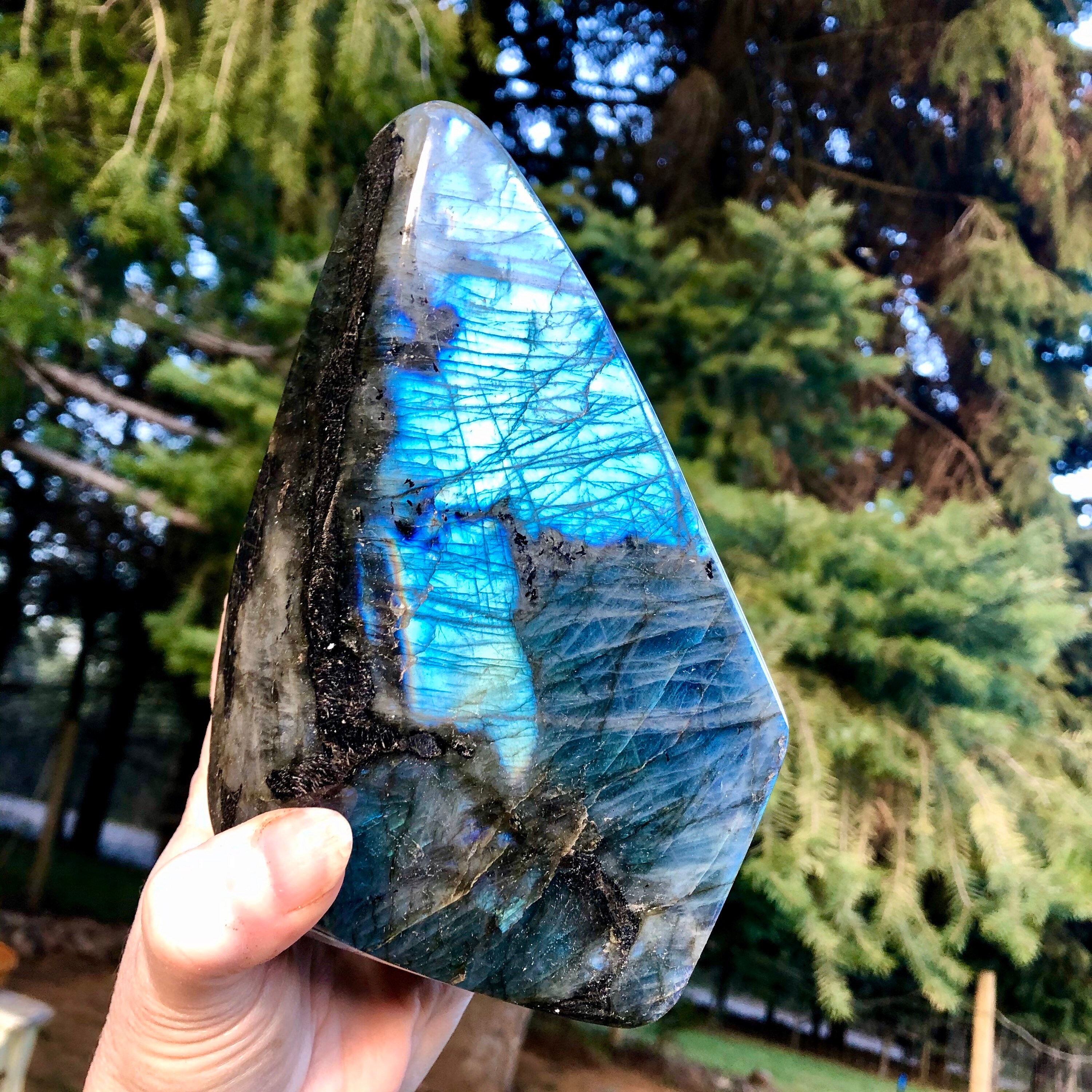 1520g Large Labradorite Spectralite Standing Freeform Mineral Display ...