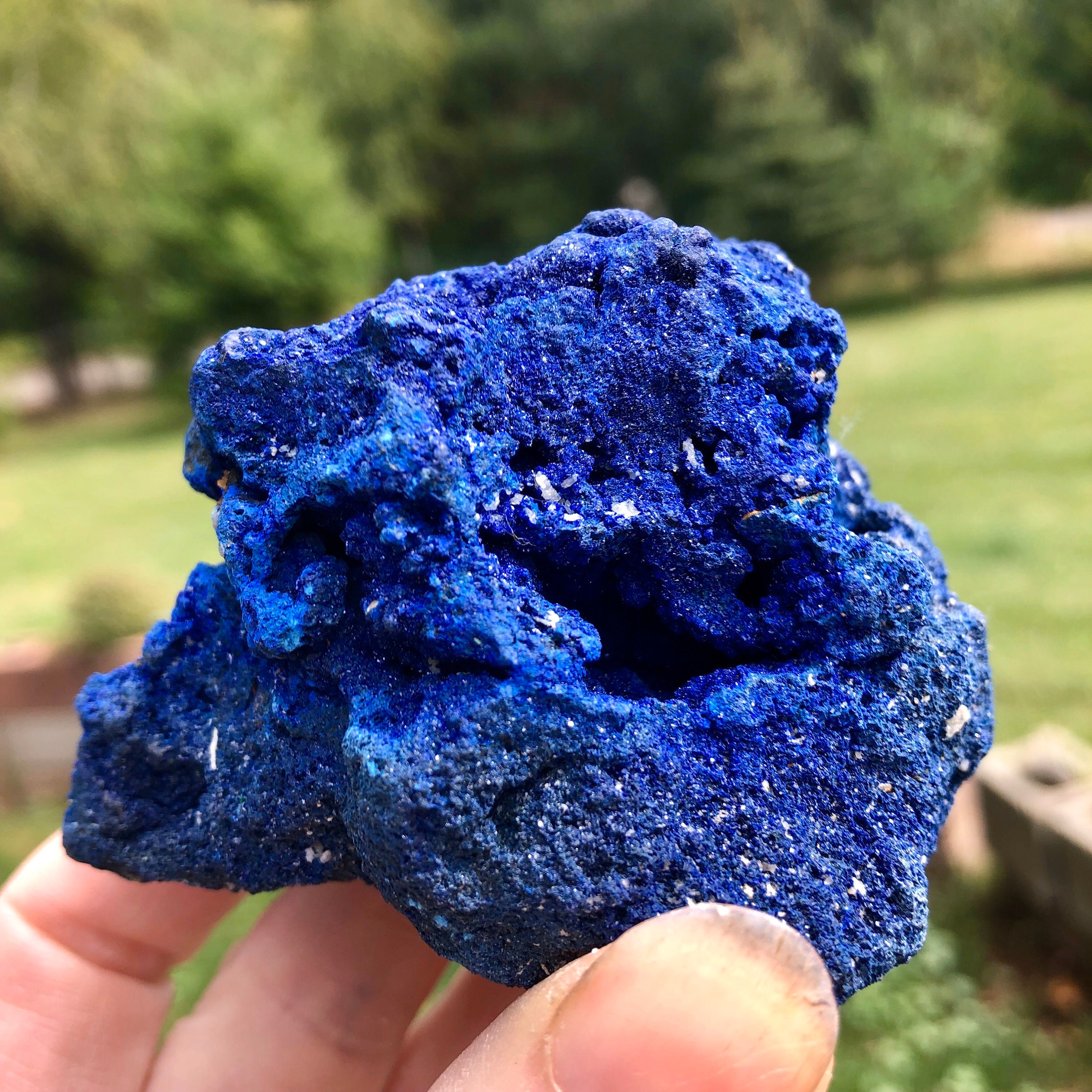 Large Azurite Cluster With Malachite Specimen
