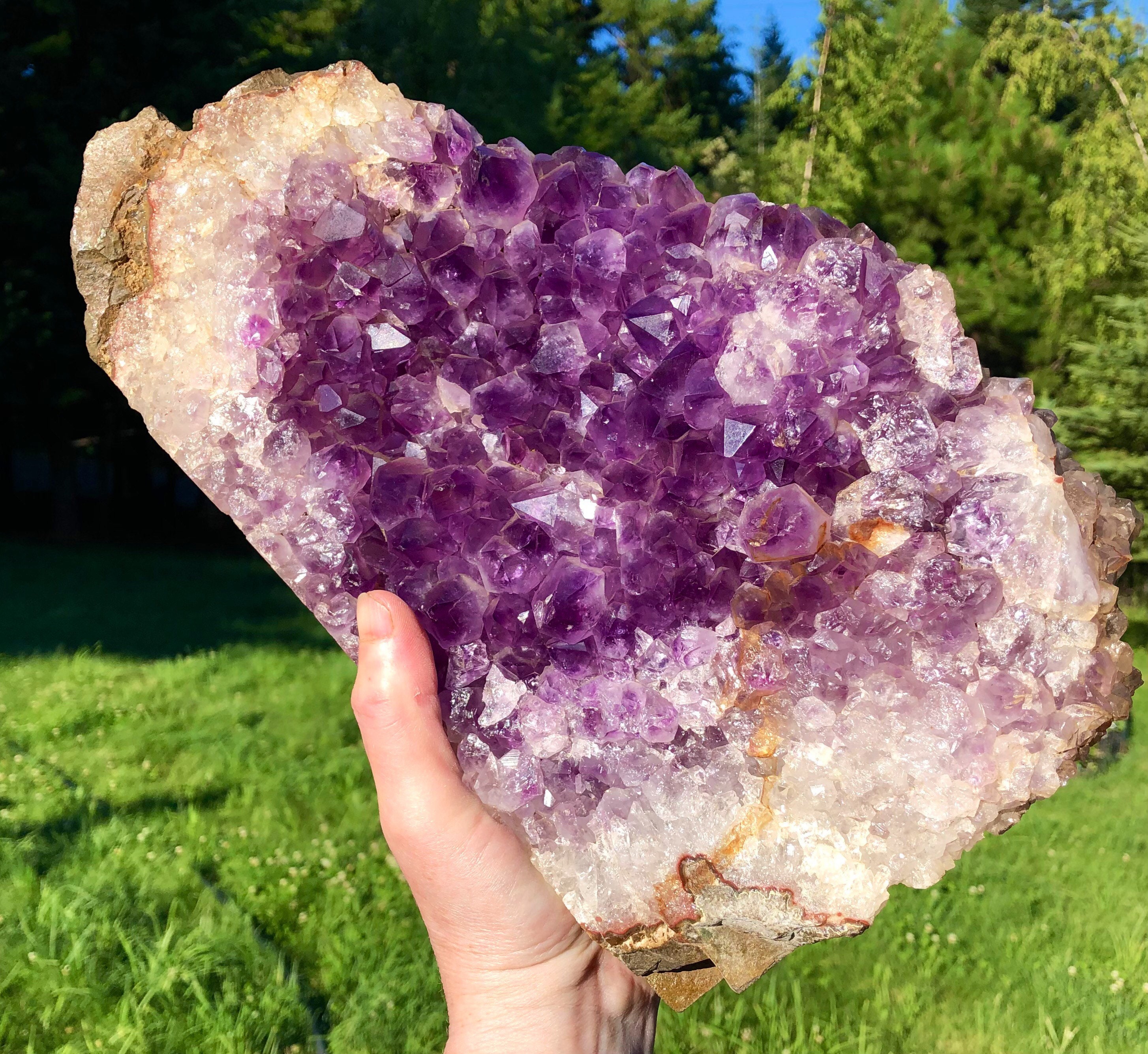 14.63 lb Amethyst Geode Standing Freeform Crystal Cluster Mineral ...