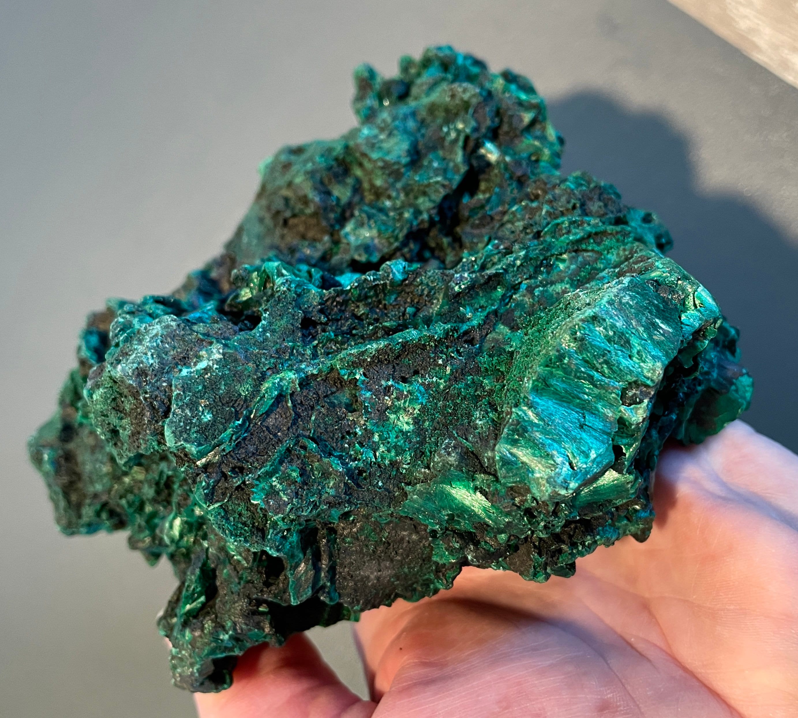 1.8 lb Malachite Crystal Cluster Mineral Display Specimen