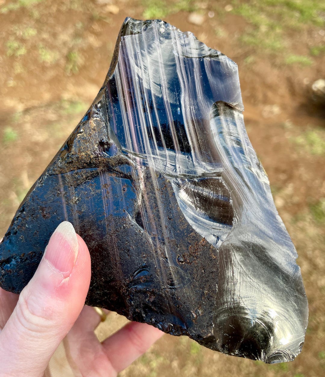 3 Lbs Banded Rainbow Obsidian Rough Mineral Display or Lapidary ...